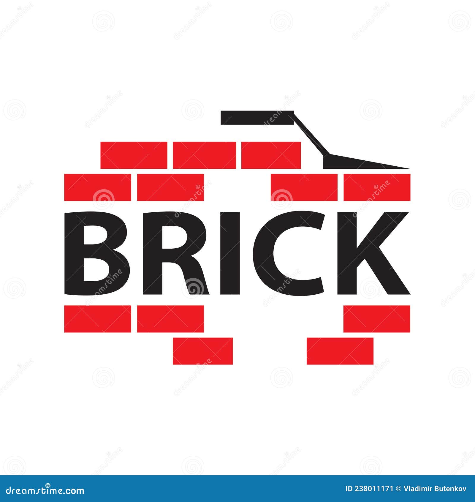 Ensemble Vectoriel De Logos Construction De Briques Illustration de ...