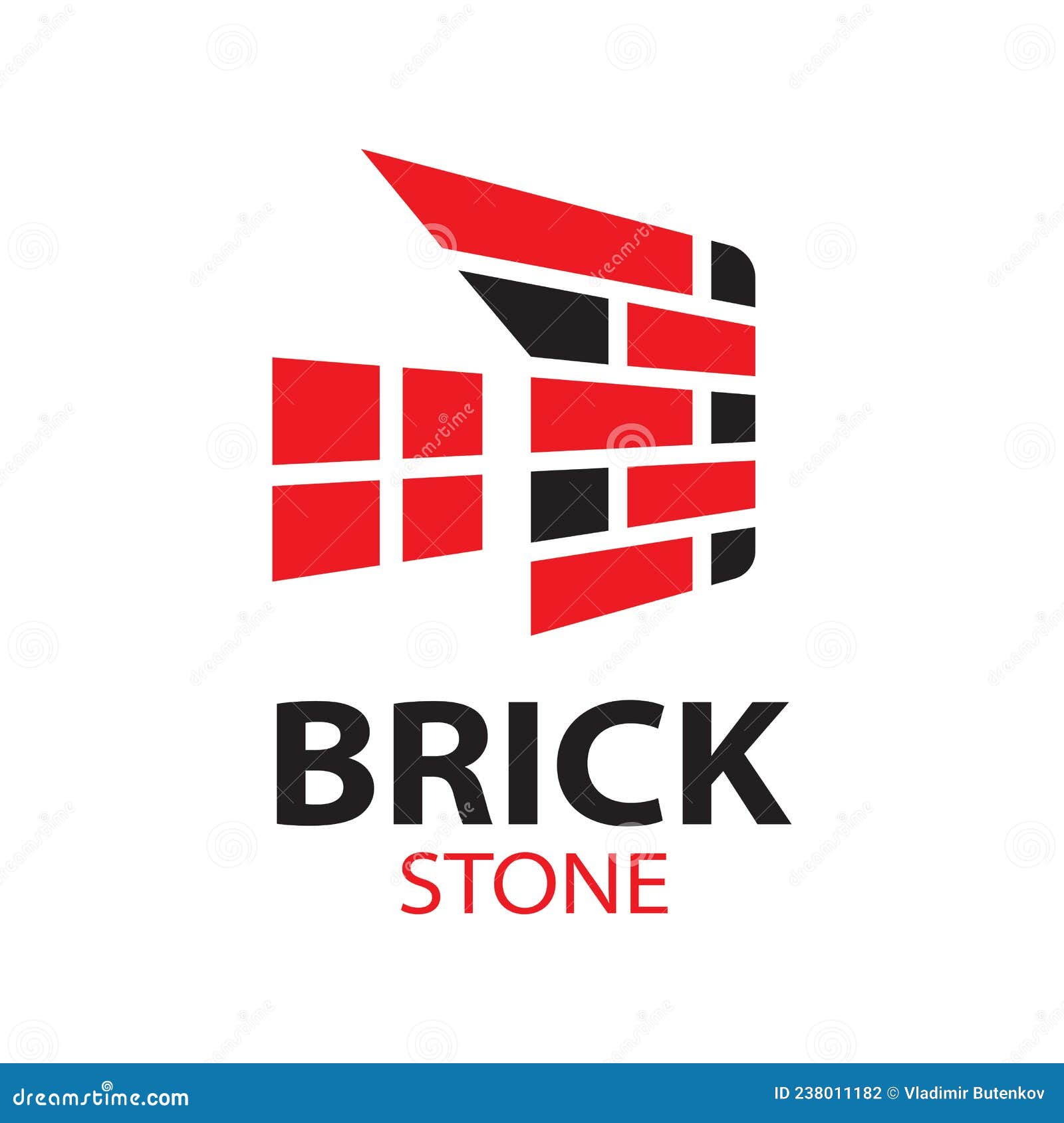 Ensemble Vectoriel De Logos Construction De Briques Illustration de ...