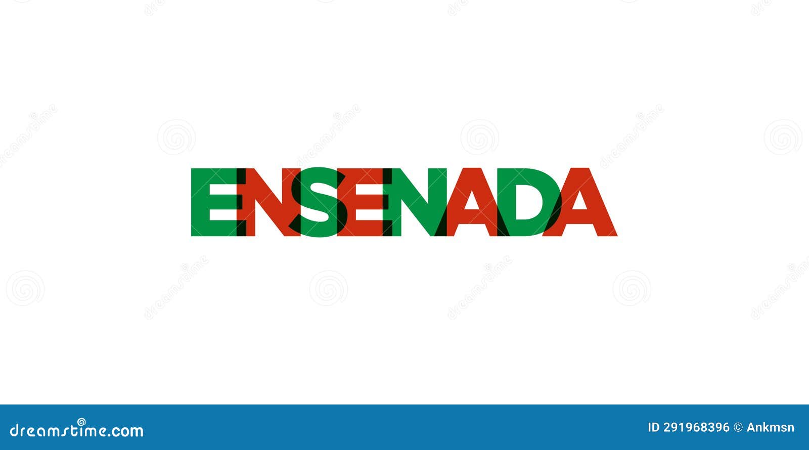 Ensenada in the Mexico Emblem. the Design Features a Geometric Style ...