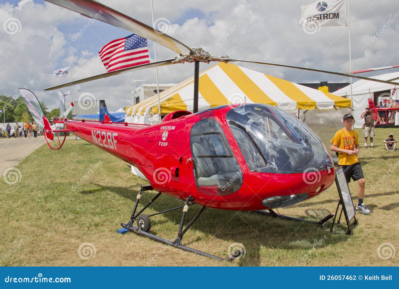 Enstrom F28F Red Helicopter Editorial Photography - Image of plane ...