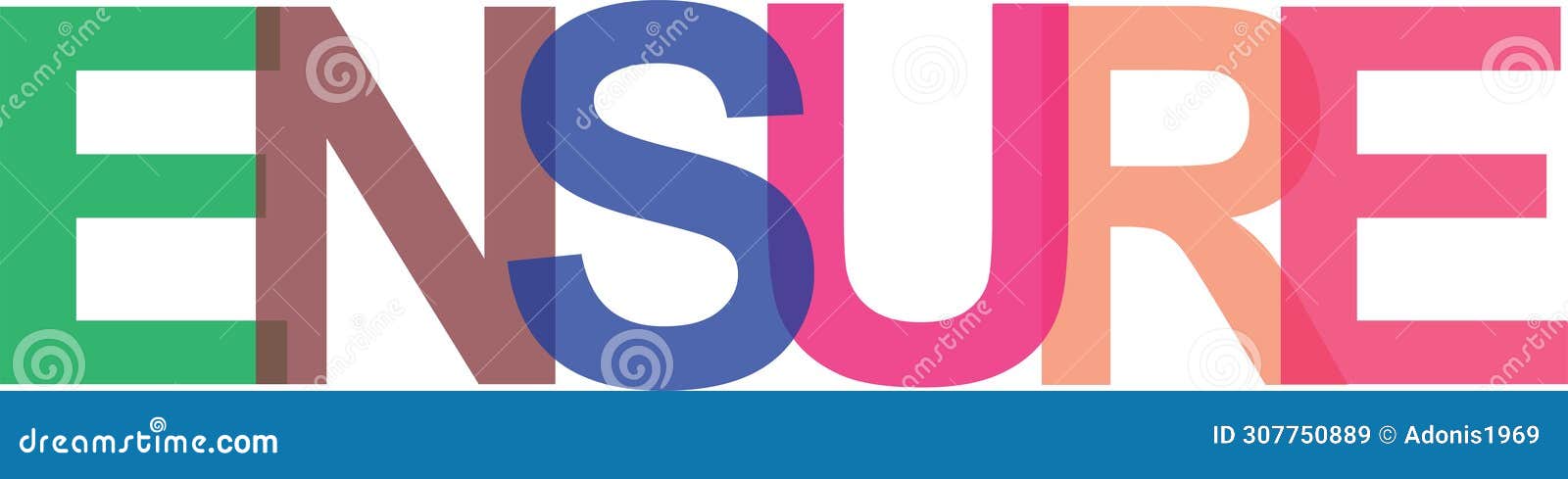 Ensure word on white stock illustration. Illustration of validate ...