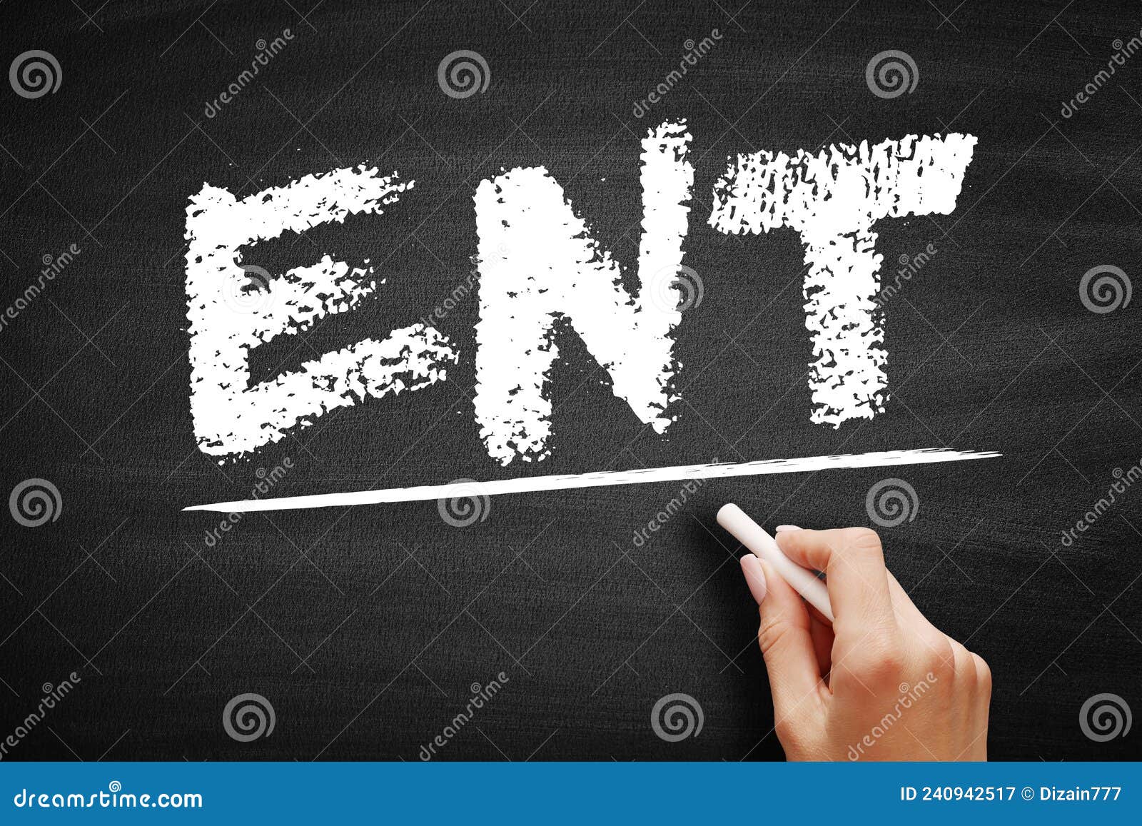 ENT - Ear Nose and Throat Acronym, Concept on Blackboard Stock Image ...