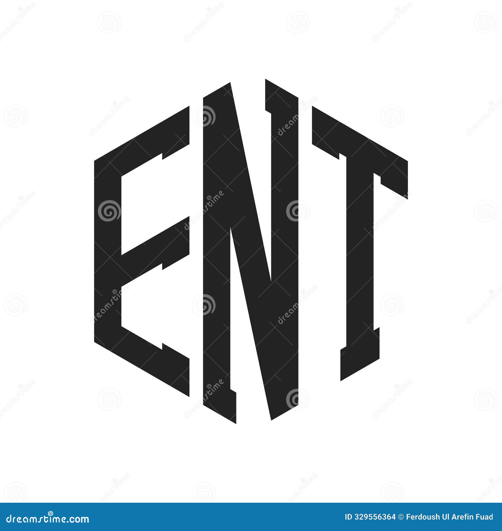 ENT Logo Design. Initial Letter ENT Monogram Logo Using Hexagon Shape ...