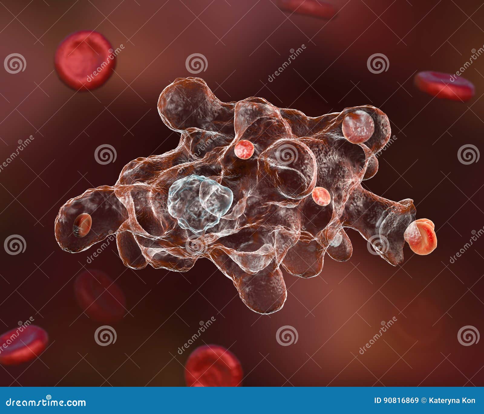 Entamoebahistolyticaprotozo Stock Illustrationer - Illustration av ...