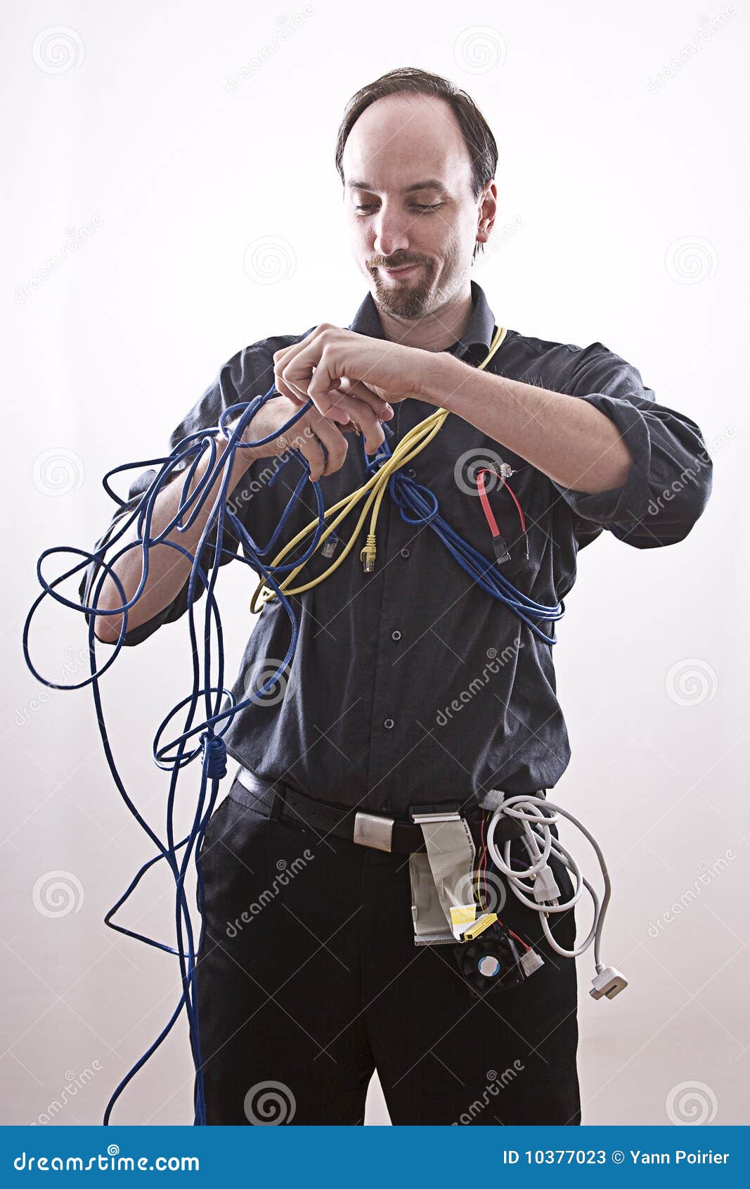 Entangle technician stock image. Image of clothing, finger - 10377023