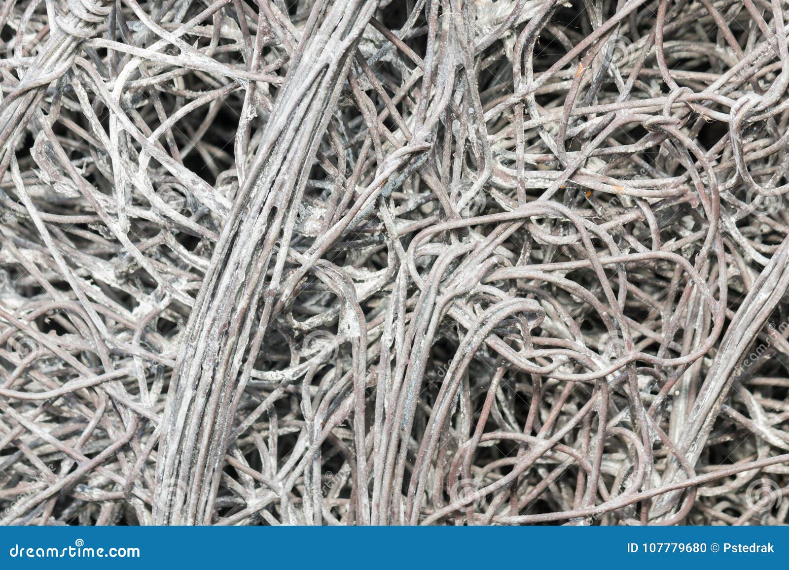 Entangled Galvanised Wire Mesh Stock Photo - Image of scrap, metallic ...