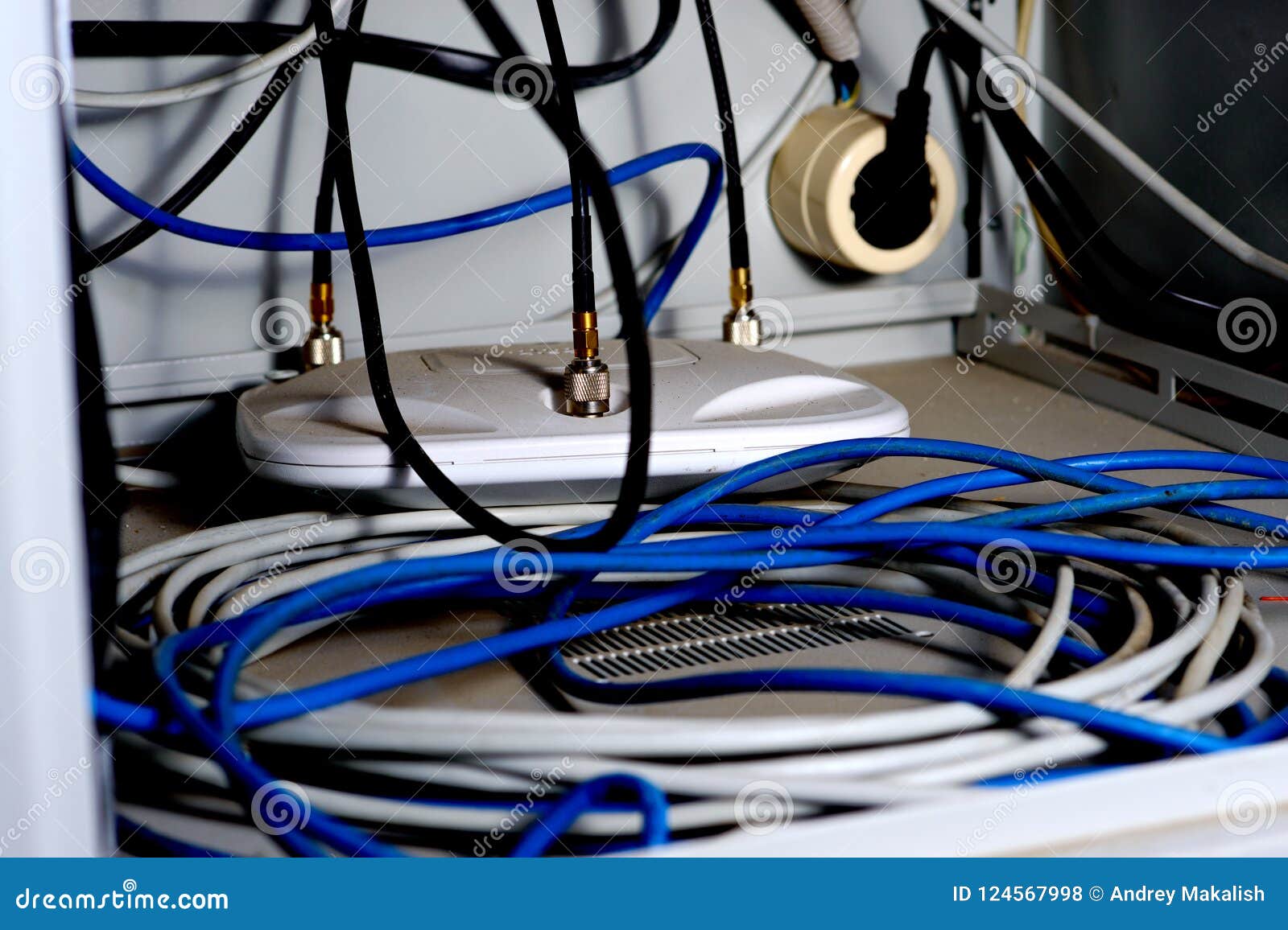 Close Up of a Electrical Cable Stock Photo - Image of line, blue: 124567998