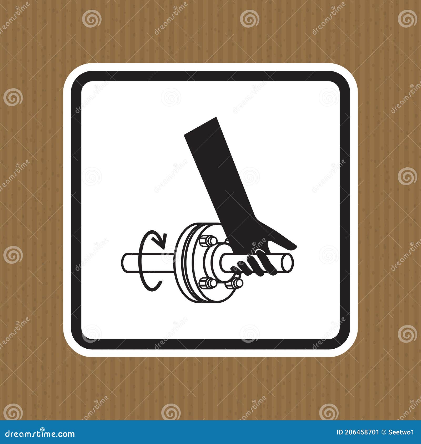 Entanglement of Hand Rotating Shaft Symbol Sign Isolate on White ...