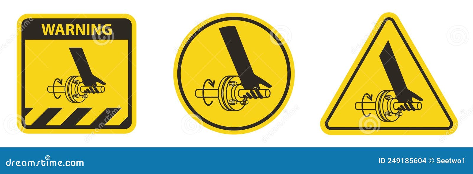 Entanglement of Hand Rotating Shaft Symbol Sign Isolate on White ...