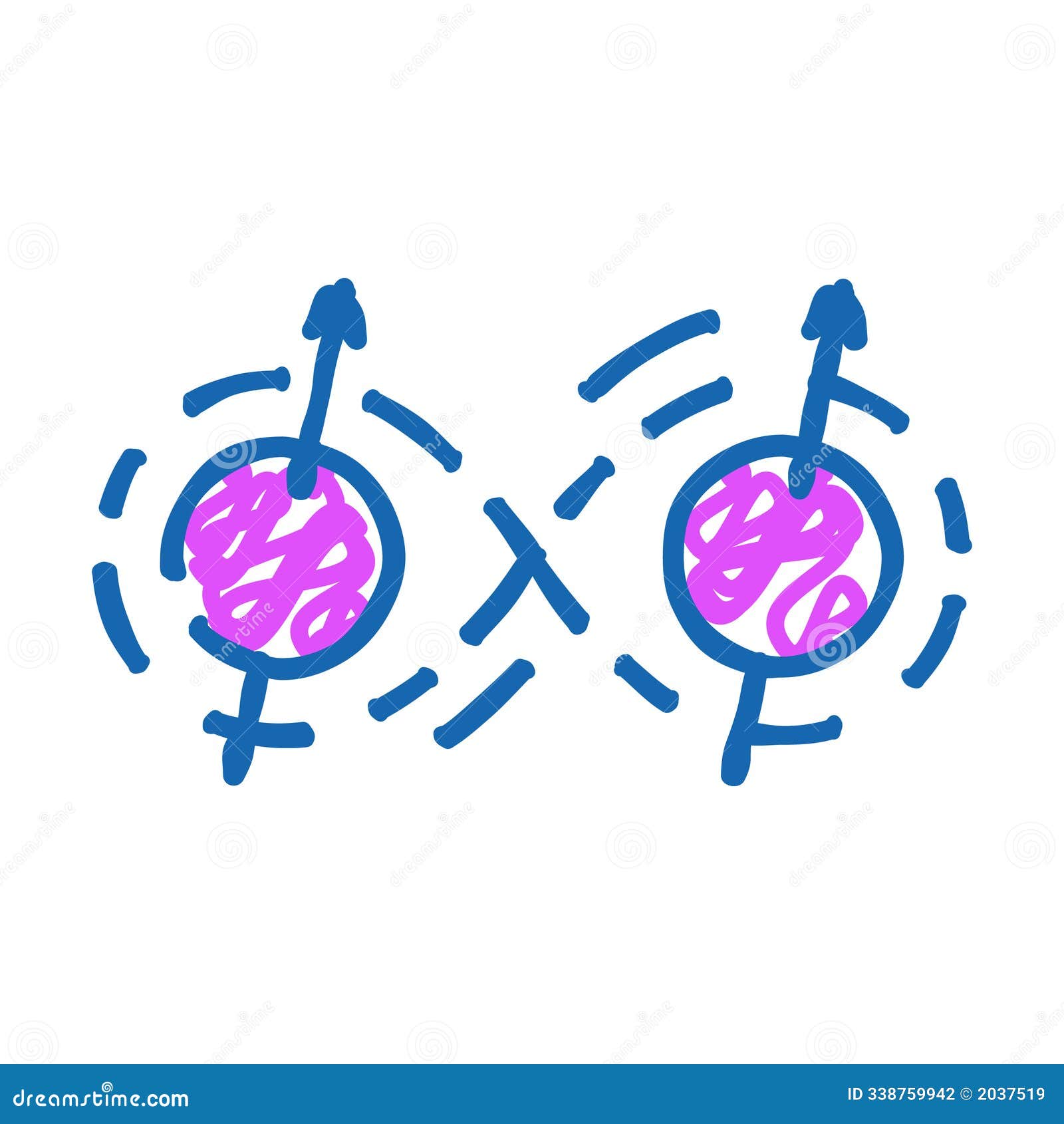 Entanglement Quantum Technology Icon Doodle Illustration ...