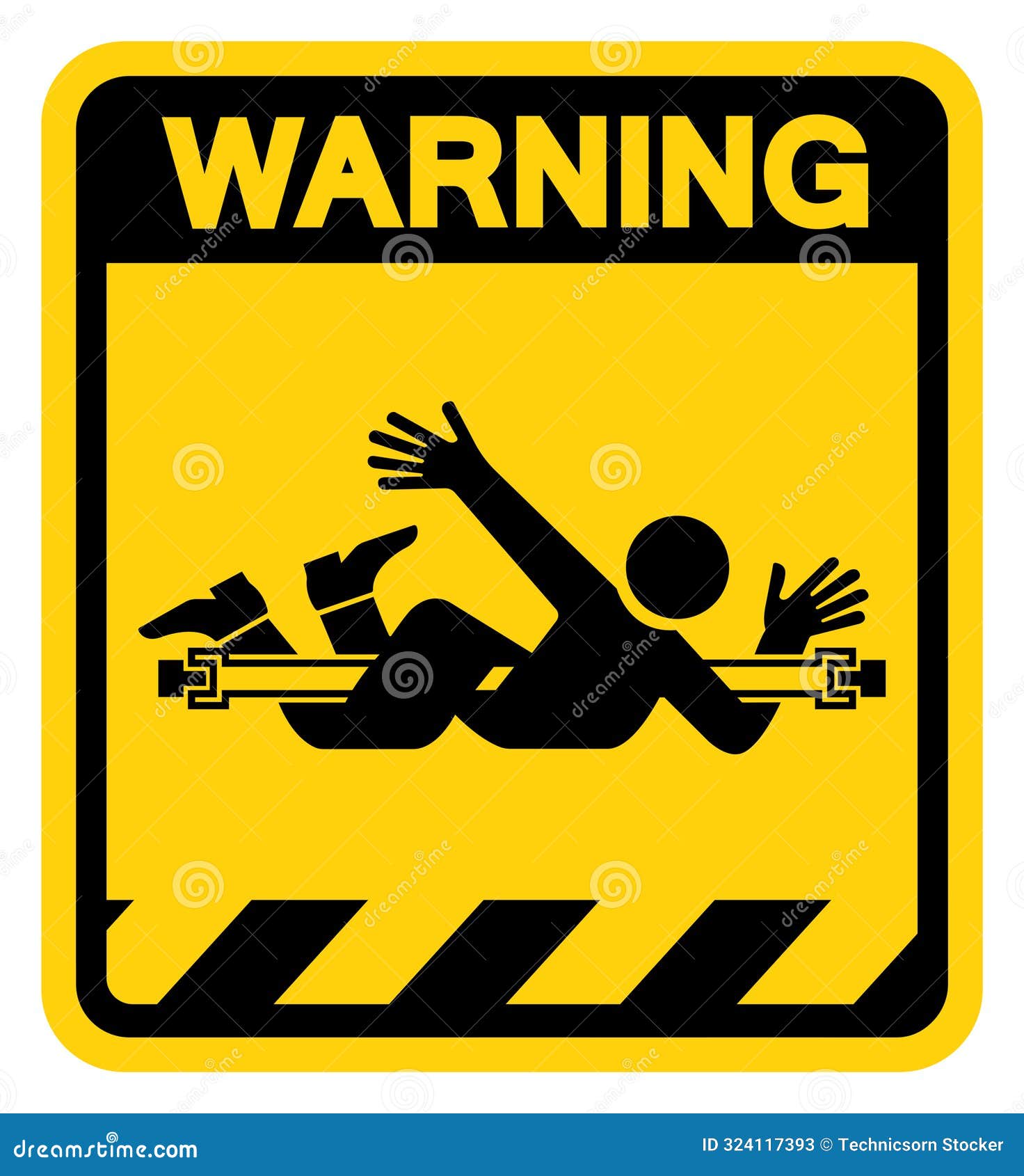 Entanglement Rotating Shaft Warning Sign, Vector Illustration, Isolate ...