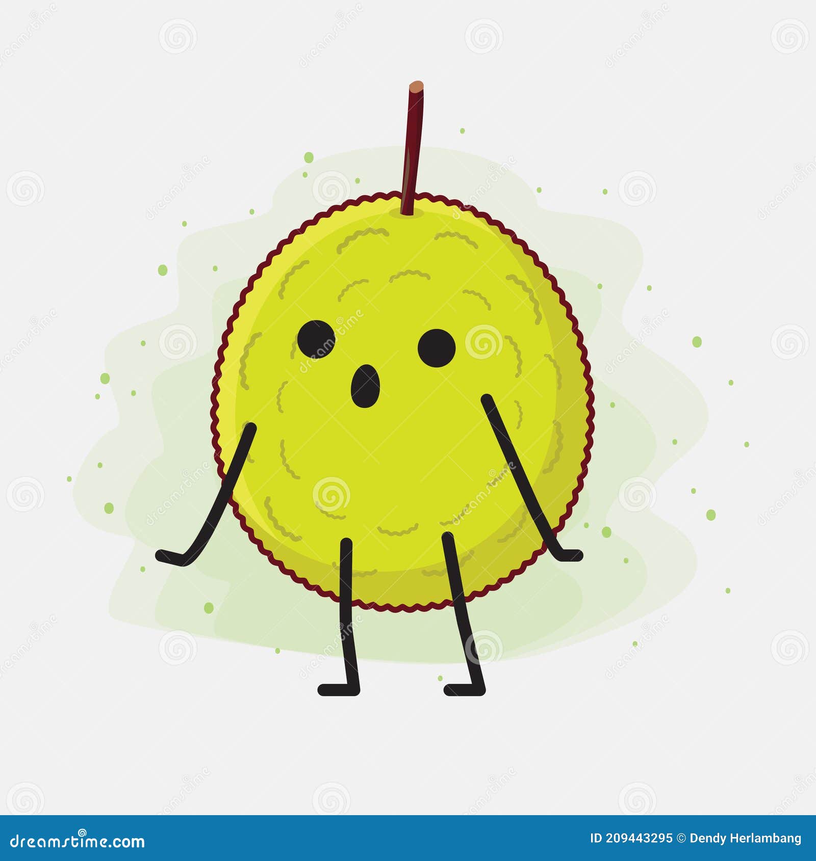 Entawak Jackfruit Mascot Character Illustration Stock Vector ...