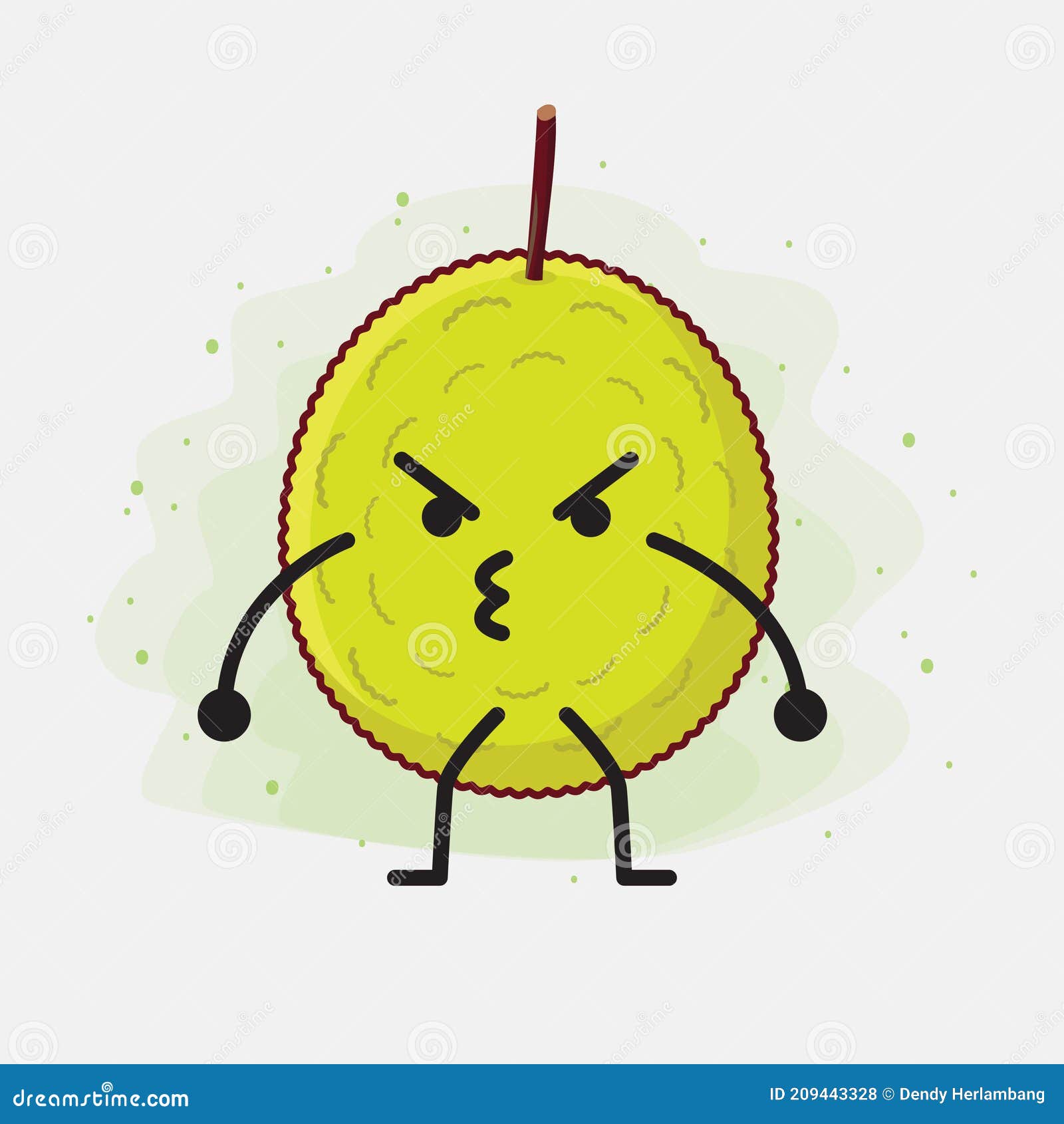 Entawak Jackfruit Mascot Character Illustration Stock Vector ...