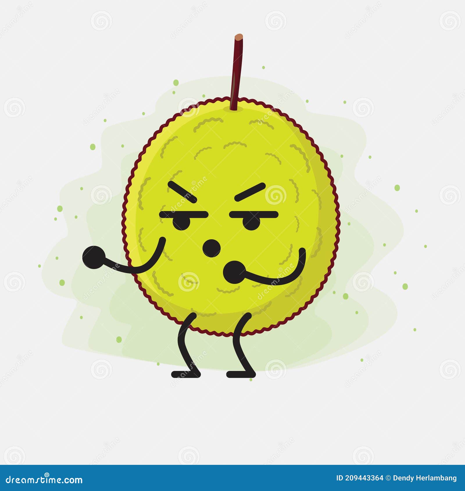 Entawak Jackfruit Mascot Character Illustration Stock Vector ...