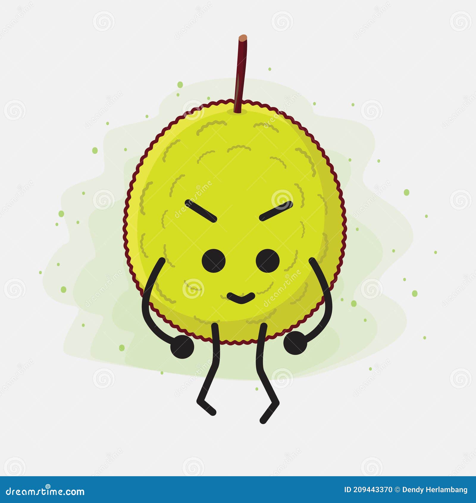 Entawak Jackfruit Mascot Character Illustration Stock Vector ...