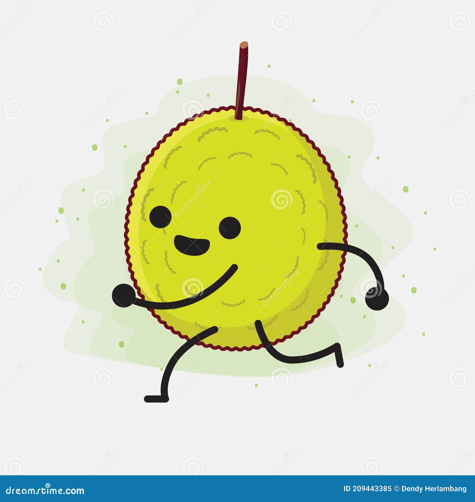 Entawak Jackfruit Mascot Character Illustration Stock Vector ...