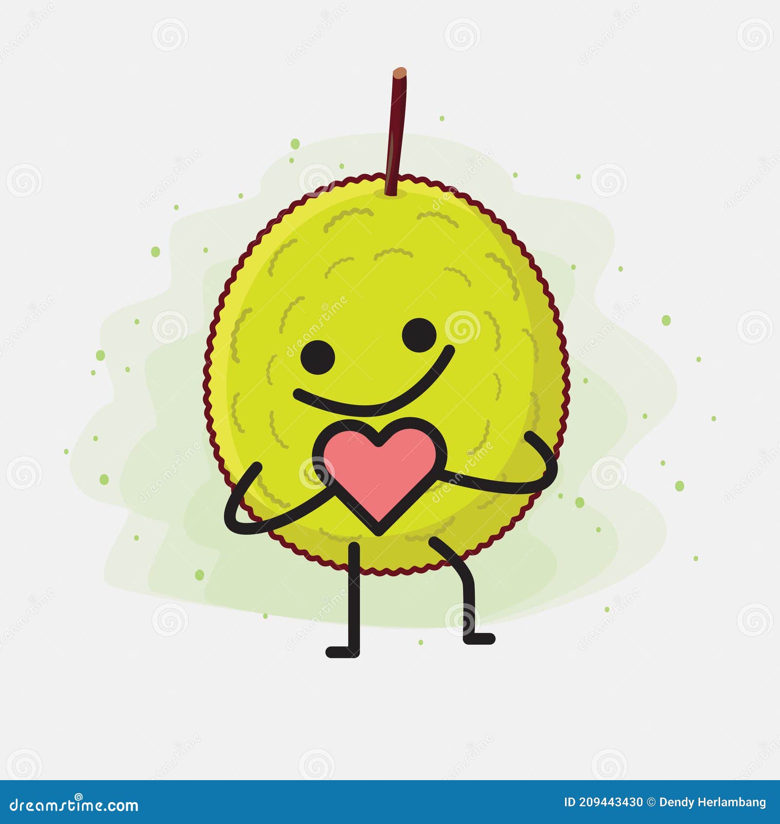 Entawak Jackfruit Mascot Character Illustration Stock Vector ...