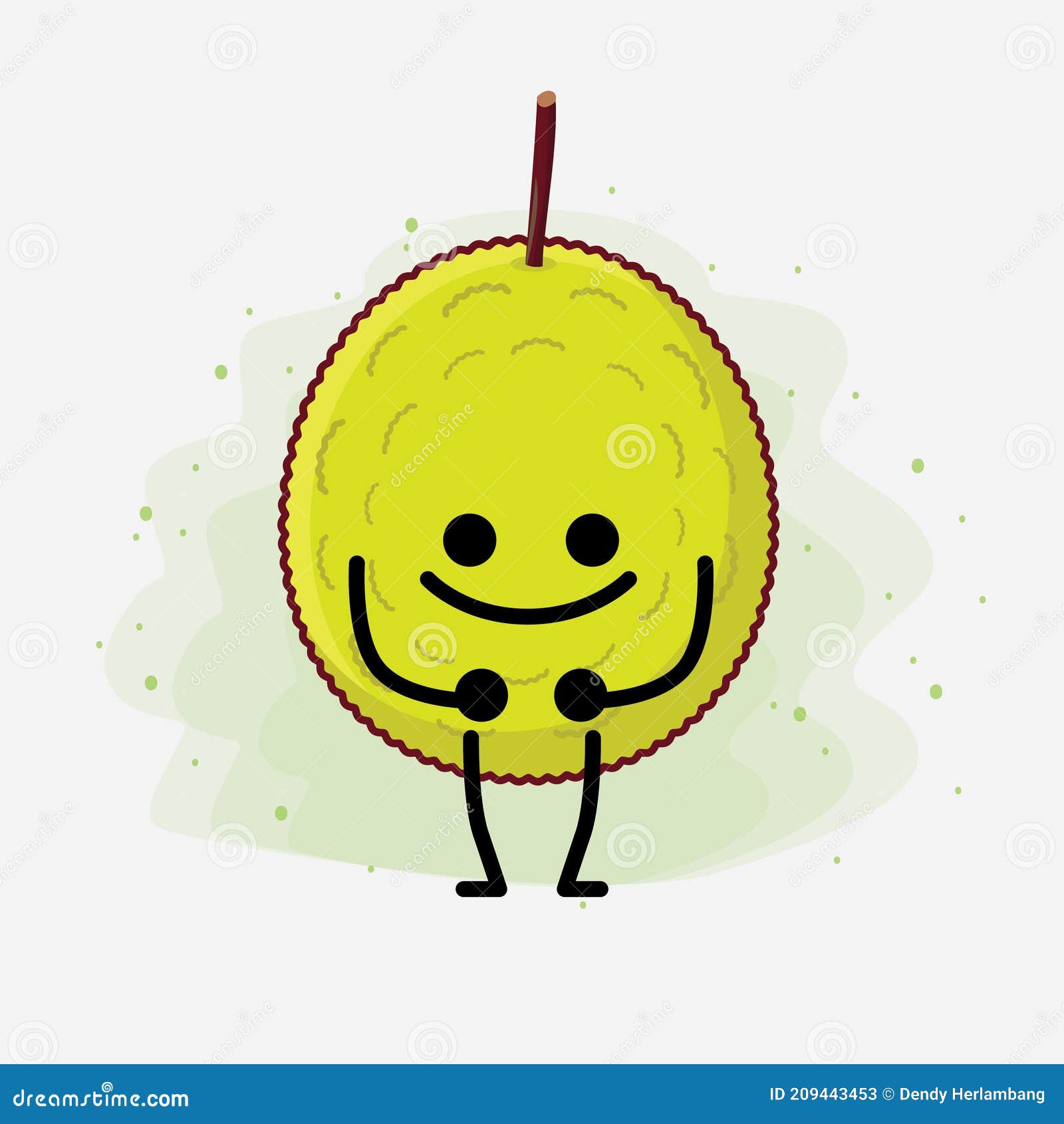 Entawak Jackfruit Mascot Character Illustration Stock Illustration ...