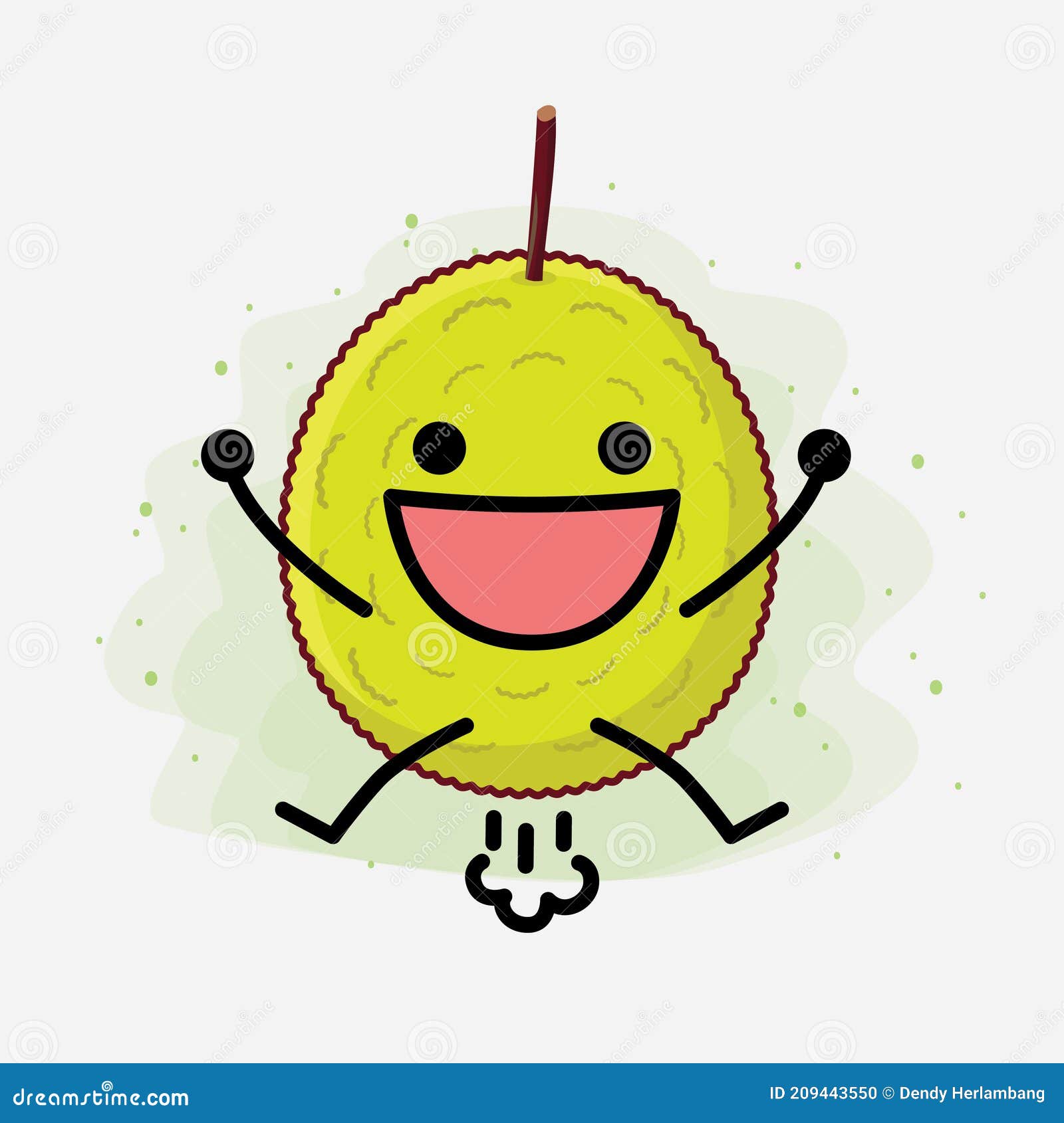 Entawak Jackfruit Mascot Character Illustration Stock Vector ...