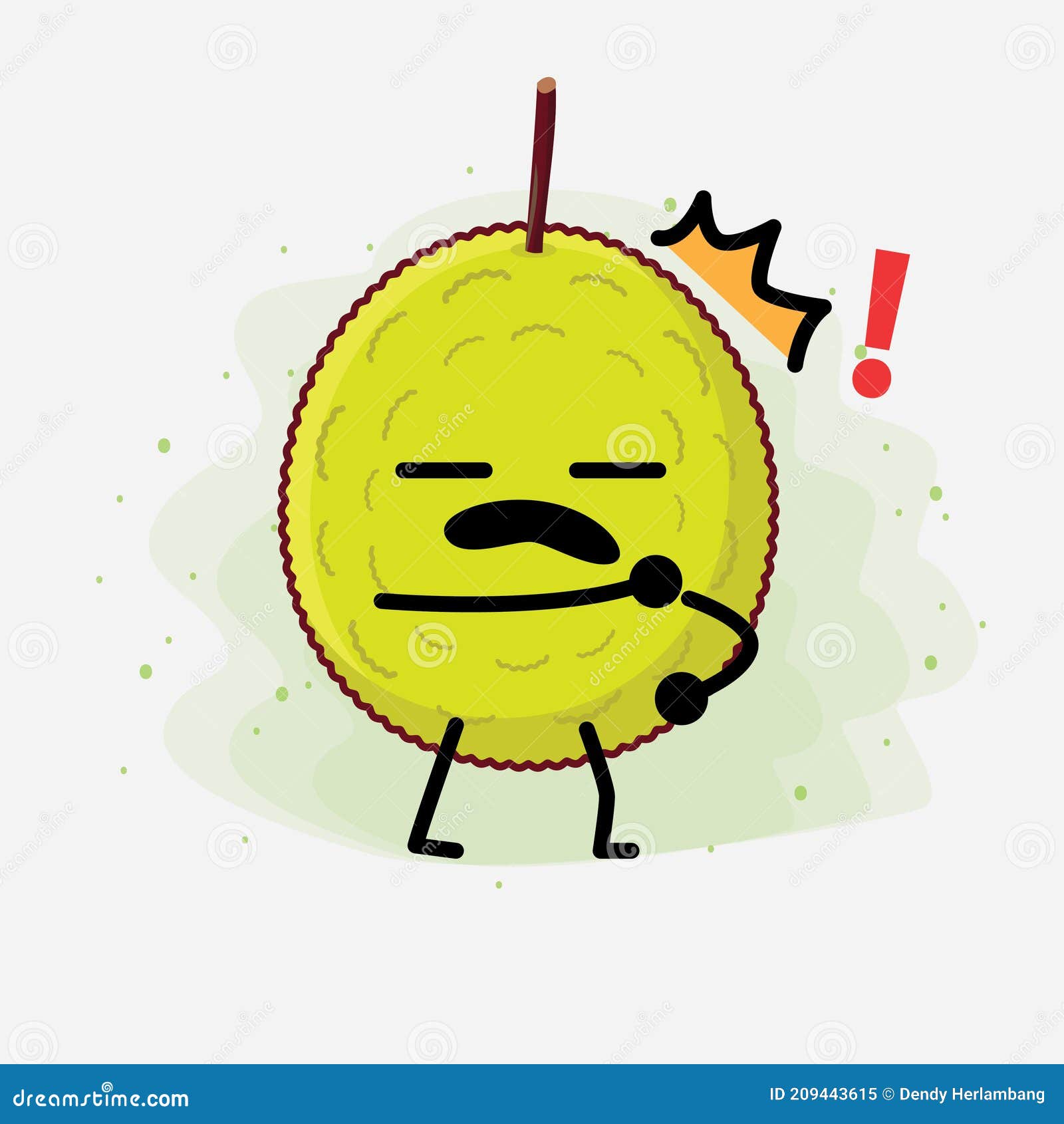 Entawak Jackfruit Mascot Character Illustration Stock Vector ...