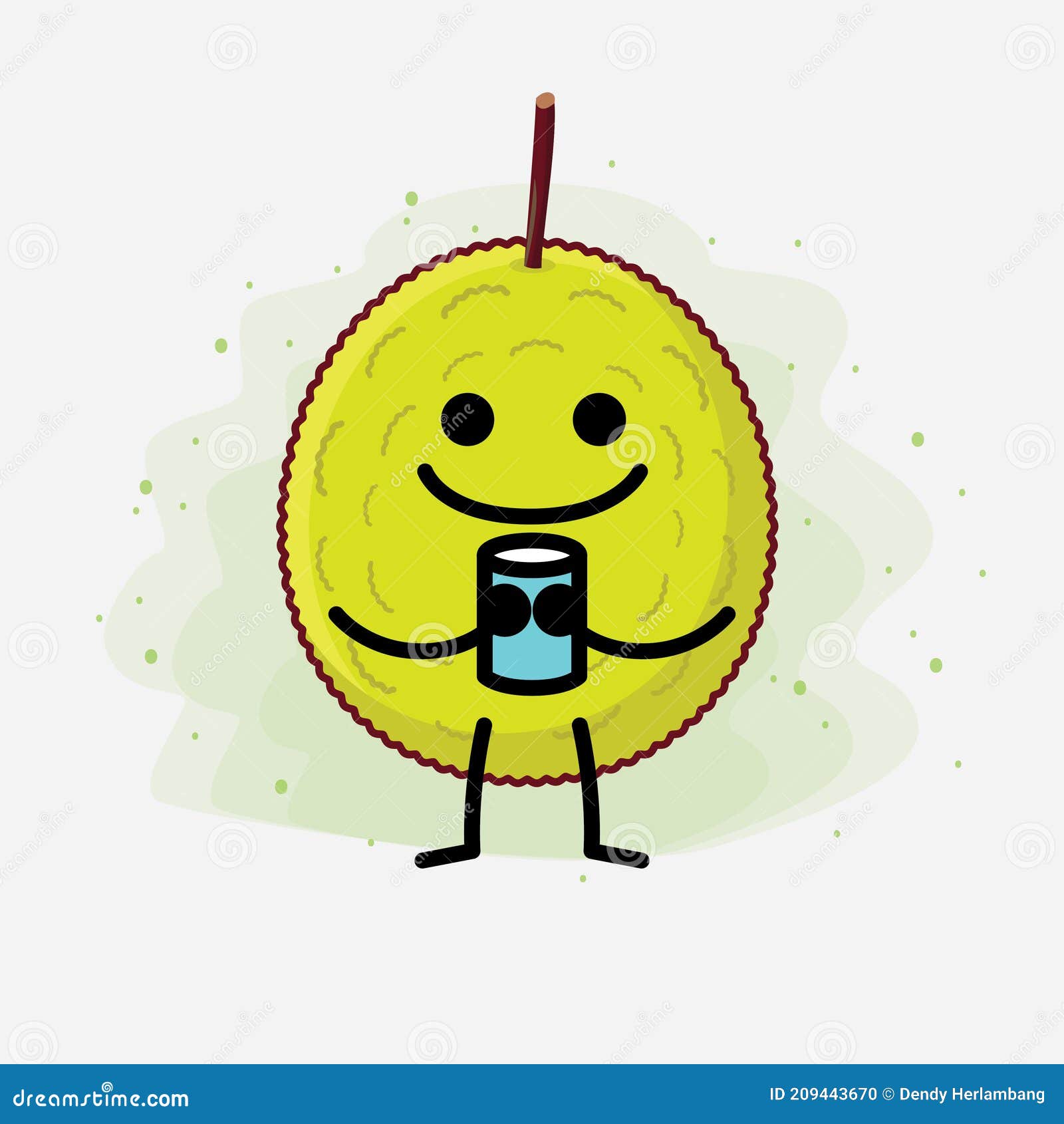 Entawak Jackfruit Mascot Character Illustration Stock Vector ...