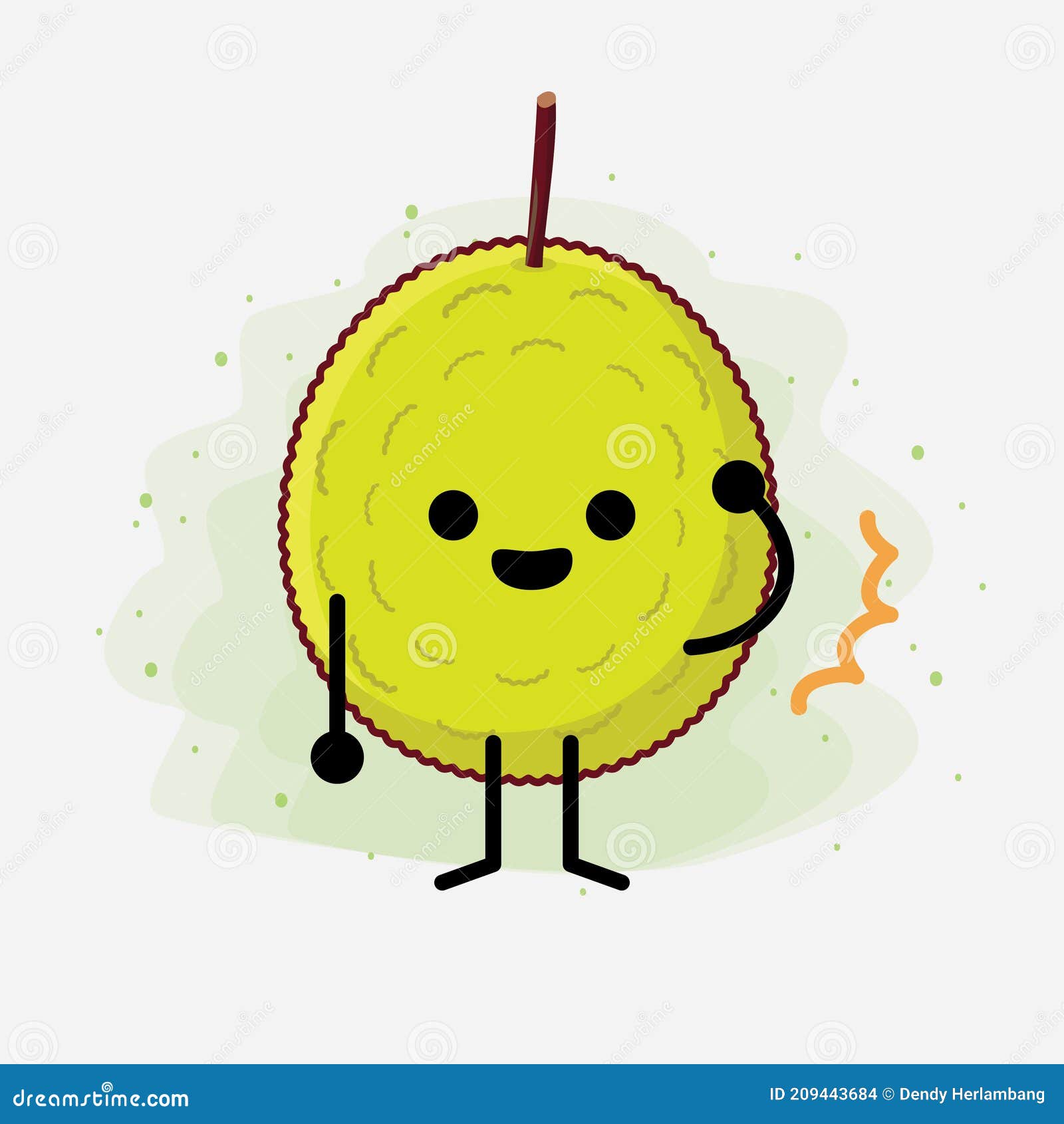 Entawak Jackfruit Mascot Character Illustration Stock Vector ...