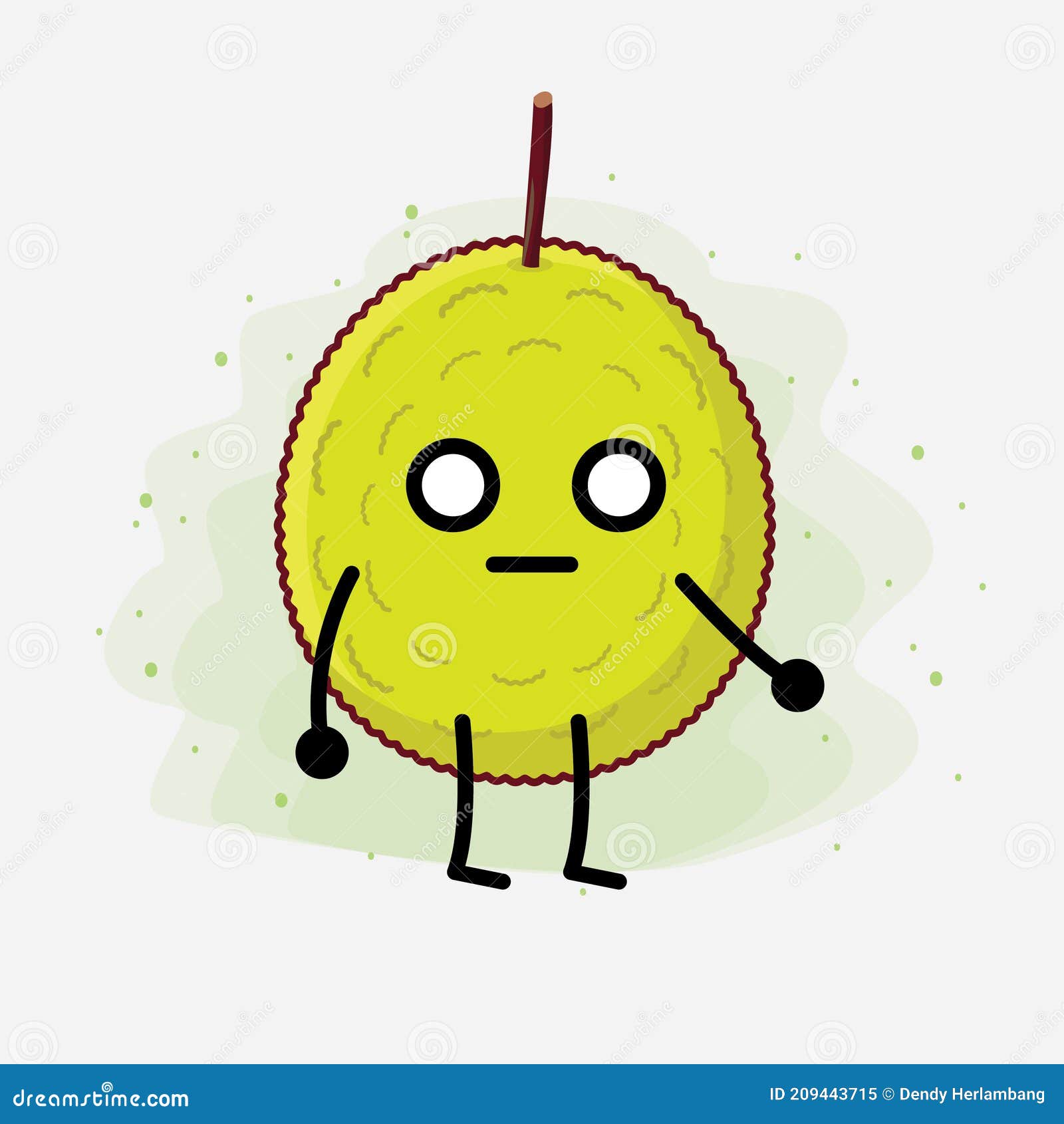 Entawak Jackfruit Mascot Character Illustration Stock Illustration ...