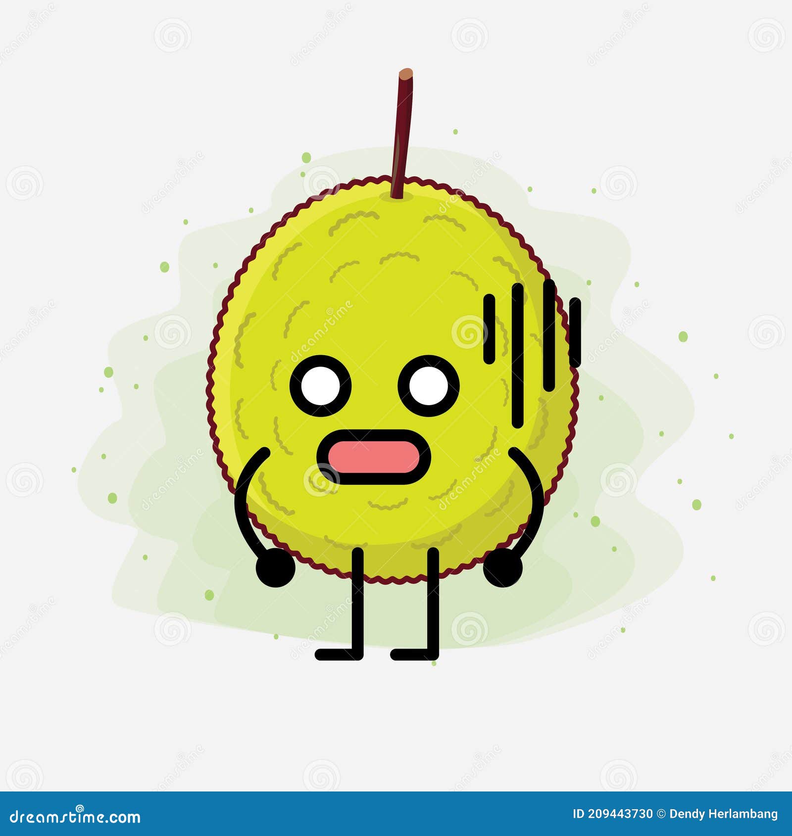 Entawak Jackfruit Mascot Character Illustration Stock Illustration ...