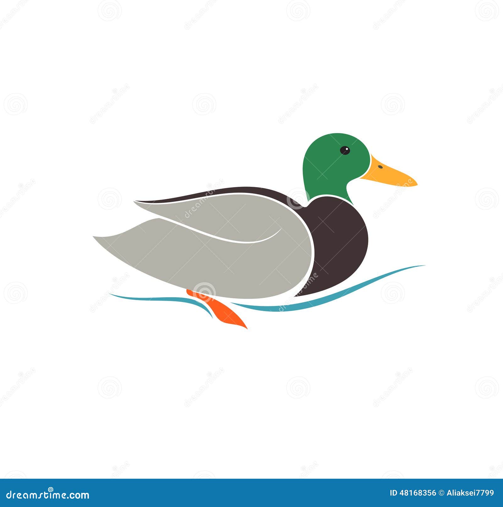 Ente vektor abbildung. Illustration von ente, wasser - 48168356
