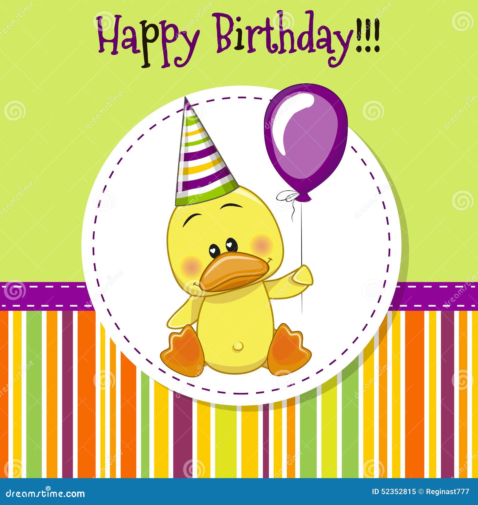 Ente mit Ballon vektor abbildung. Illustration von glück - 52352815