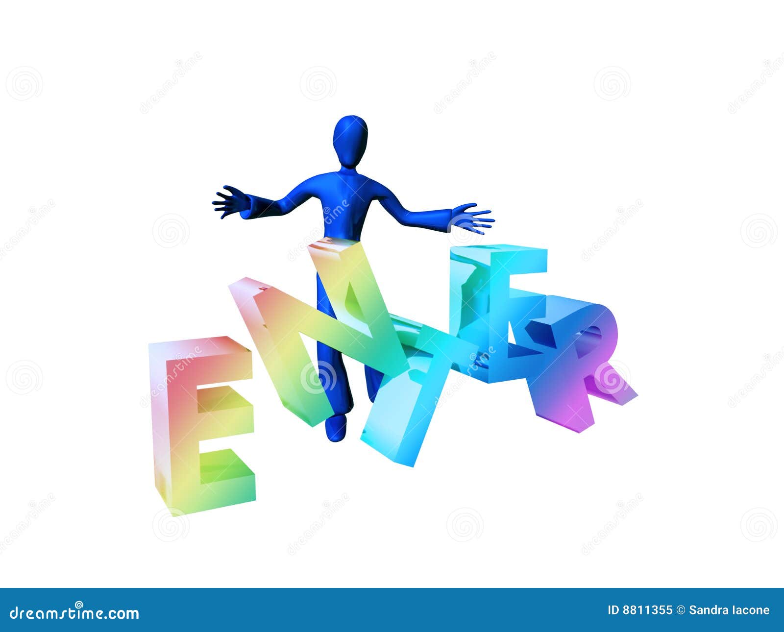 Enter stock illustration. Illustration of isolated, computer - 8811355