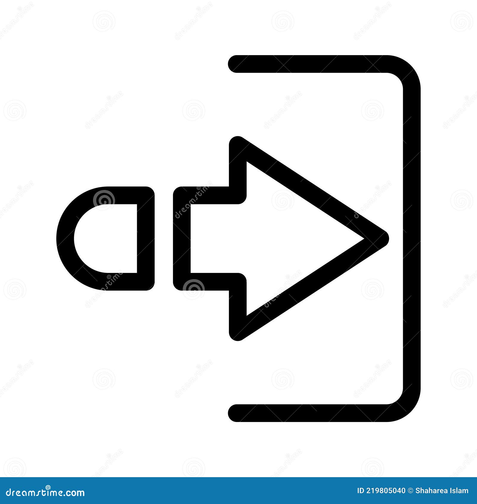 Enter arrow icon stock vector. Illustration of icon - 219805040