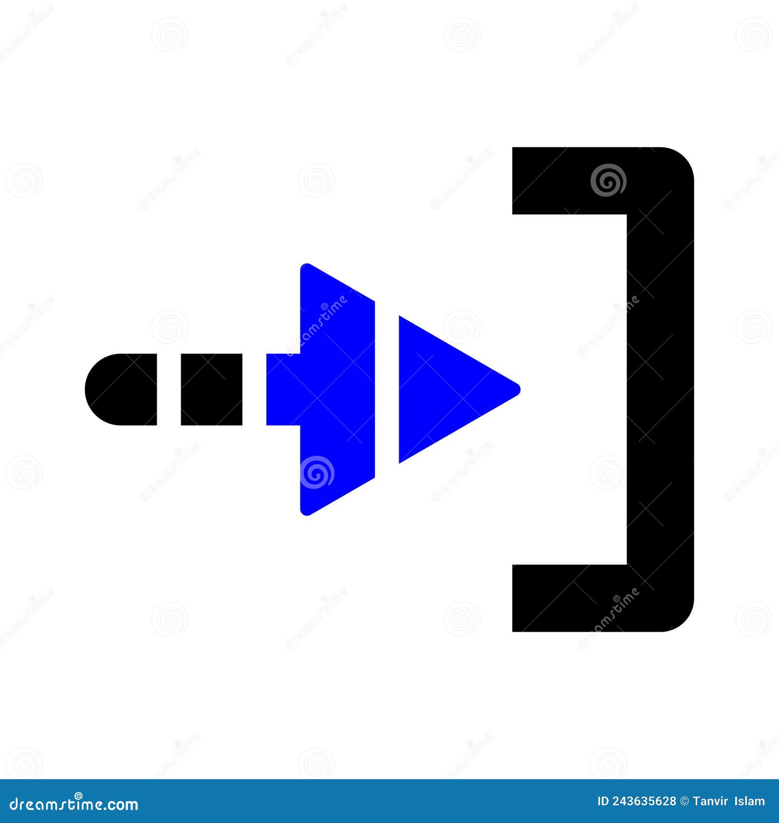 Enter Arrow Icon stock vector. Illustration of door - 243635628