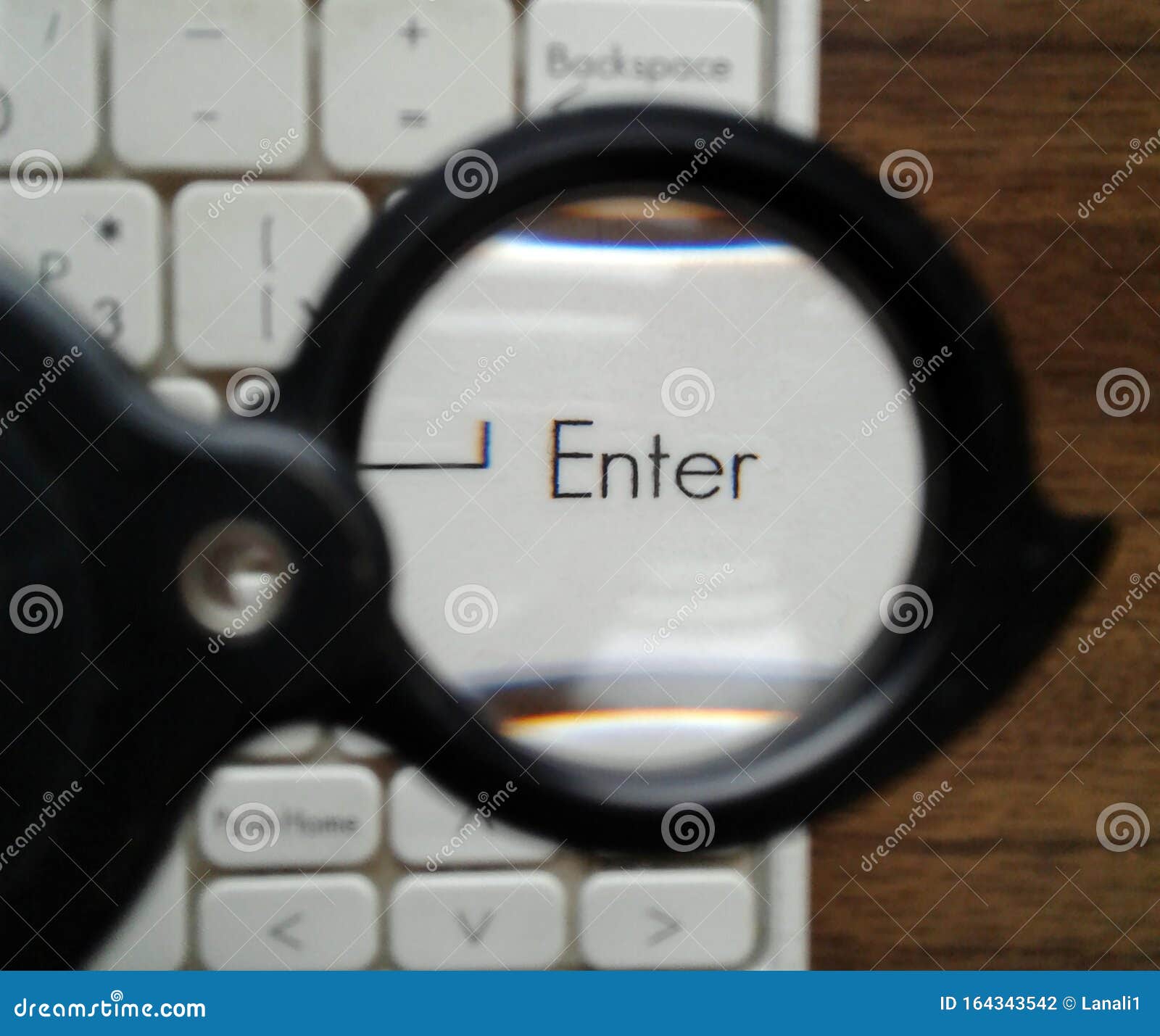 Enter Button. Enlarged View. Keyboard Stock Photo - Image of detail ...