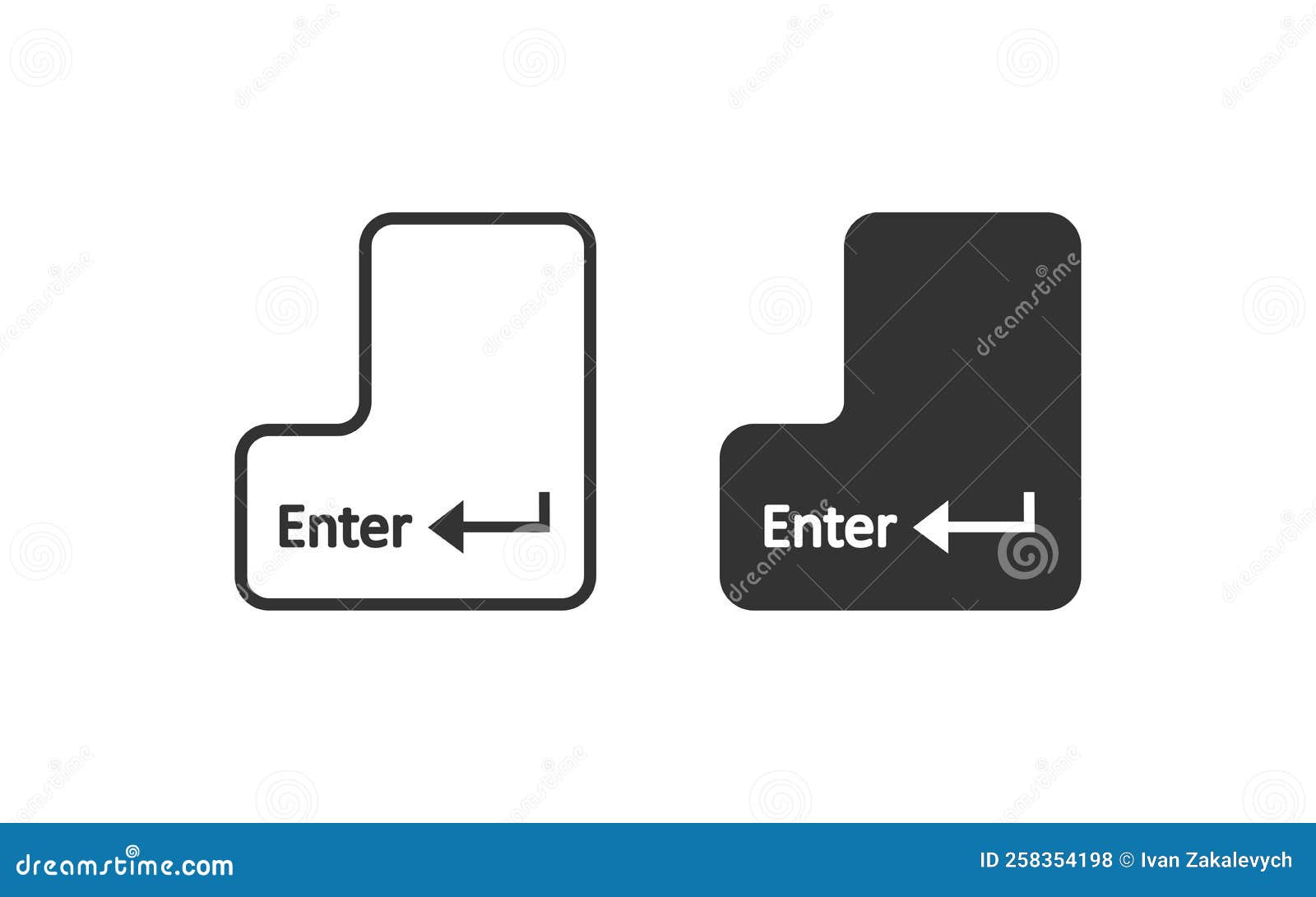 Enter Button Icon. Computer Keyboard Button Symbol. Sign Notebook ...