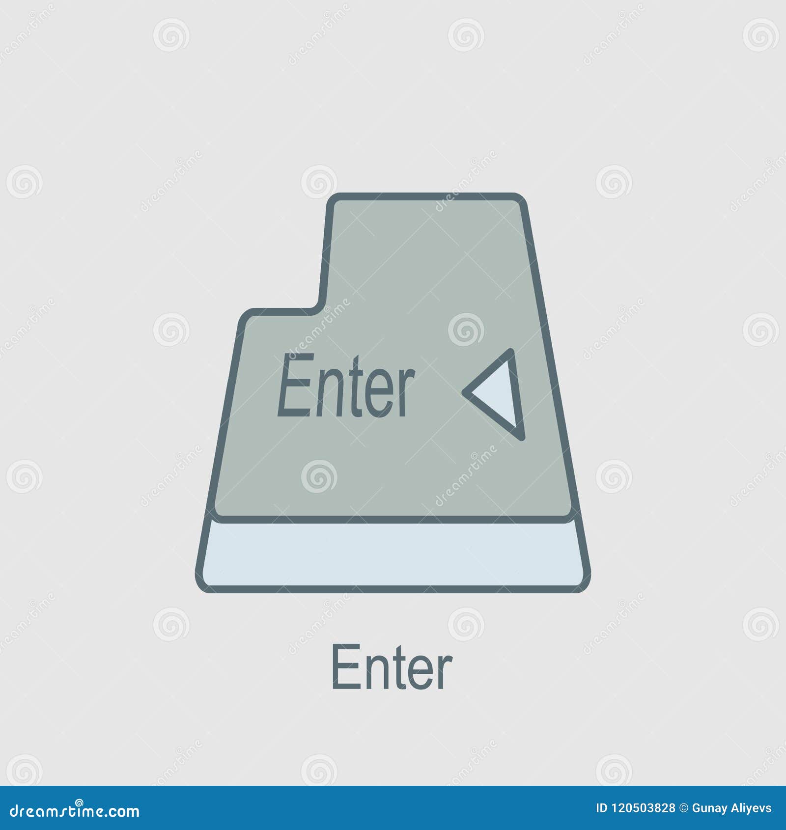 Enter Button Icon. Element of Computer Parts with Name Icon for Mobile ...