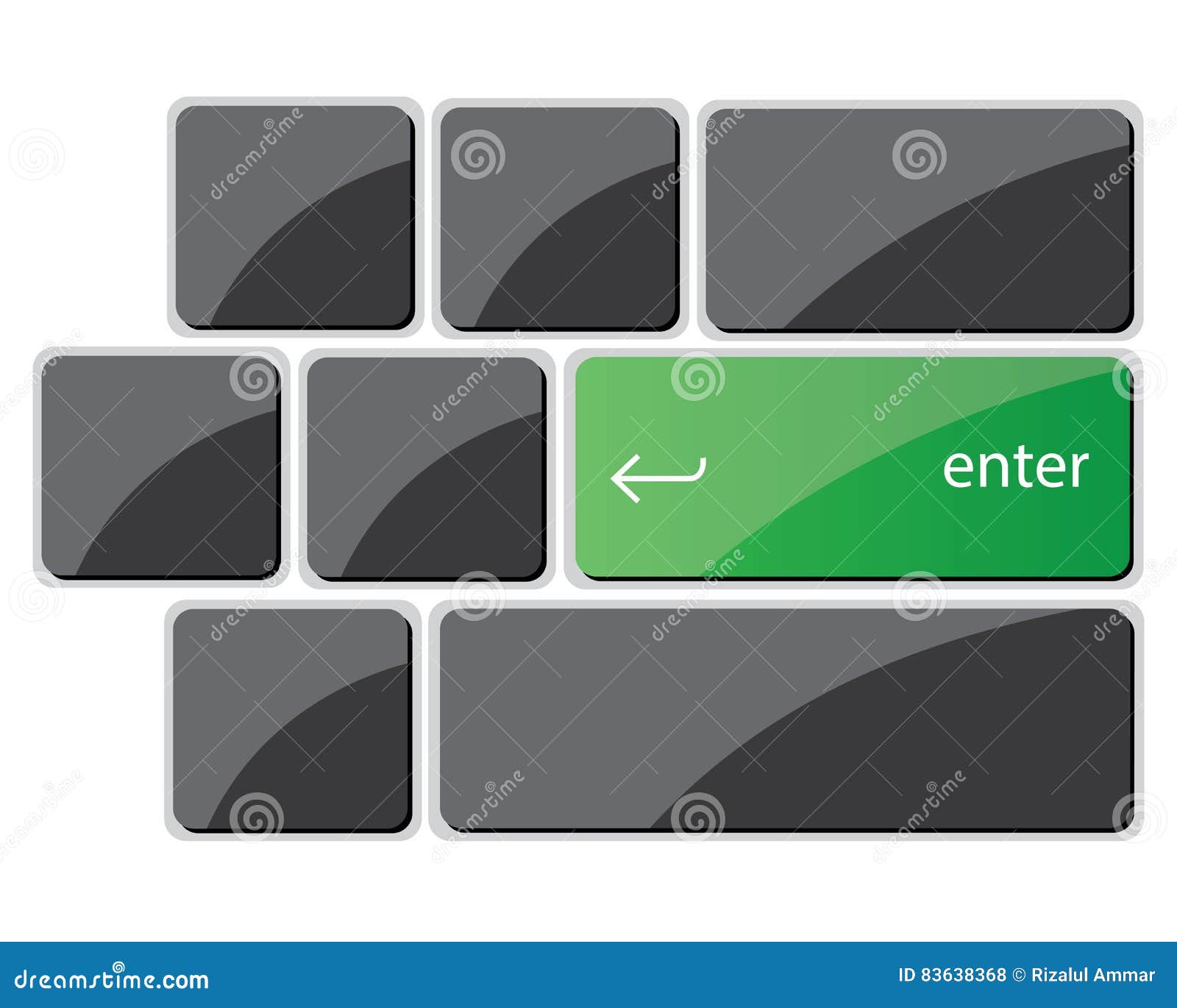 Enter button illustration stock vector. Illustration of concept - 83638368