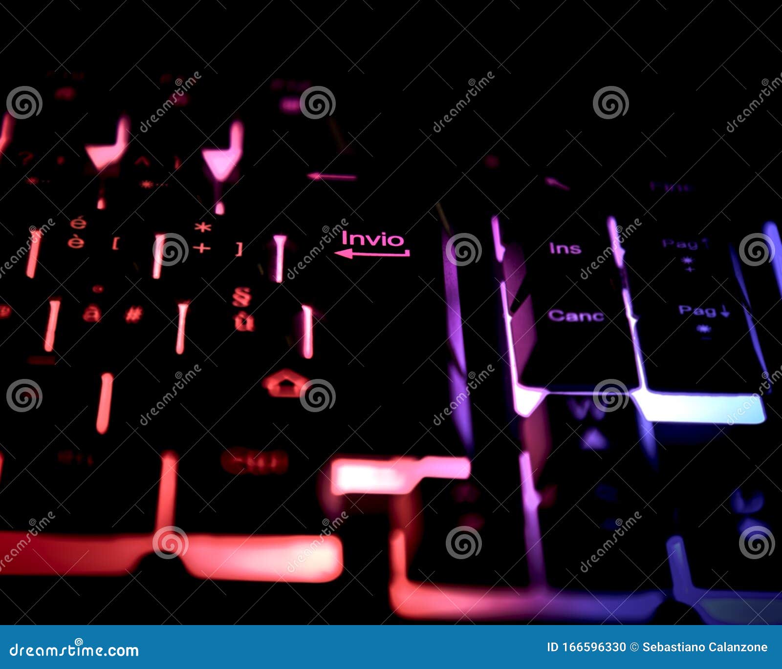 Enter Key Button in Back Lit Keyboard Computer Stock Photo - Image of ...