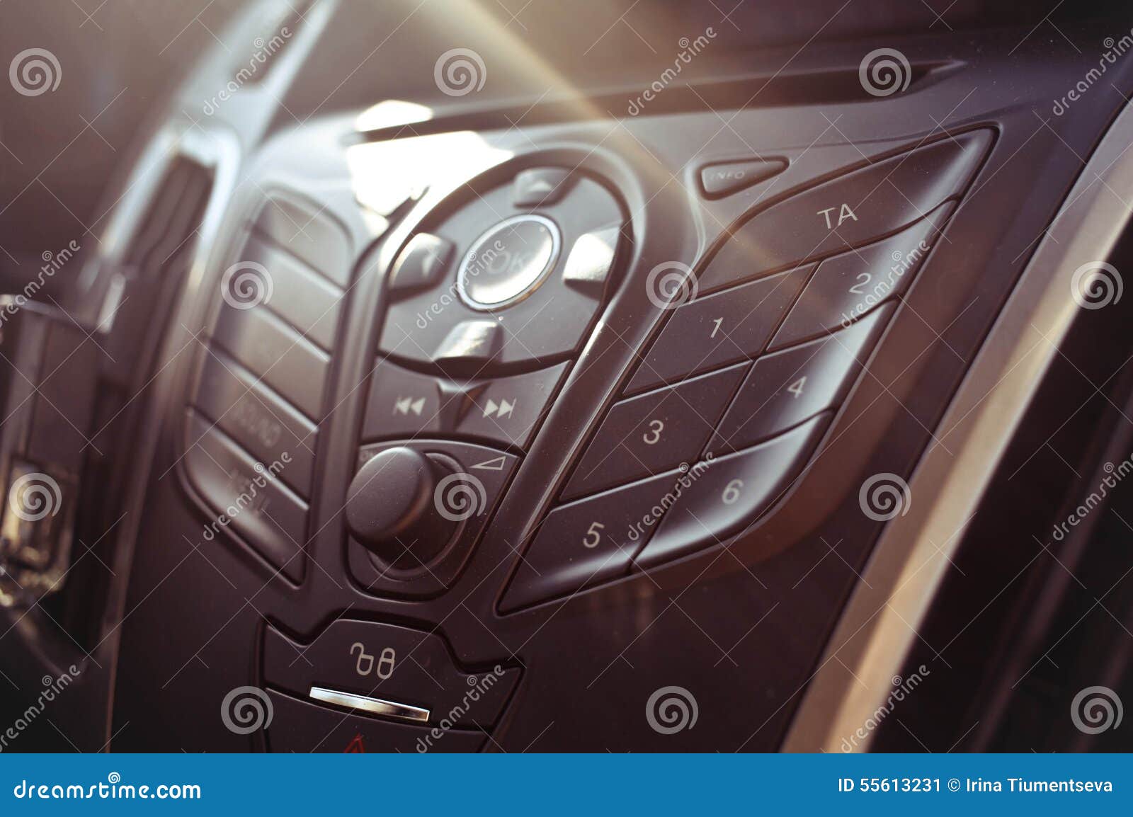 Enter Button , Knob on a Car S Dashboard Stock Image - Image of comfort ...