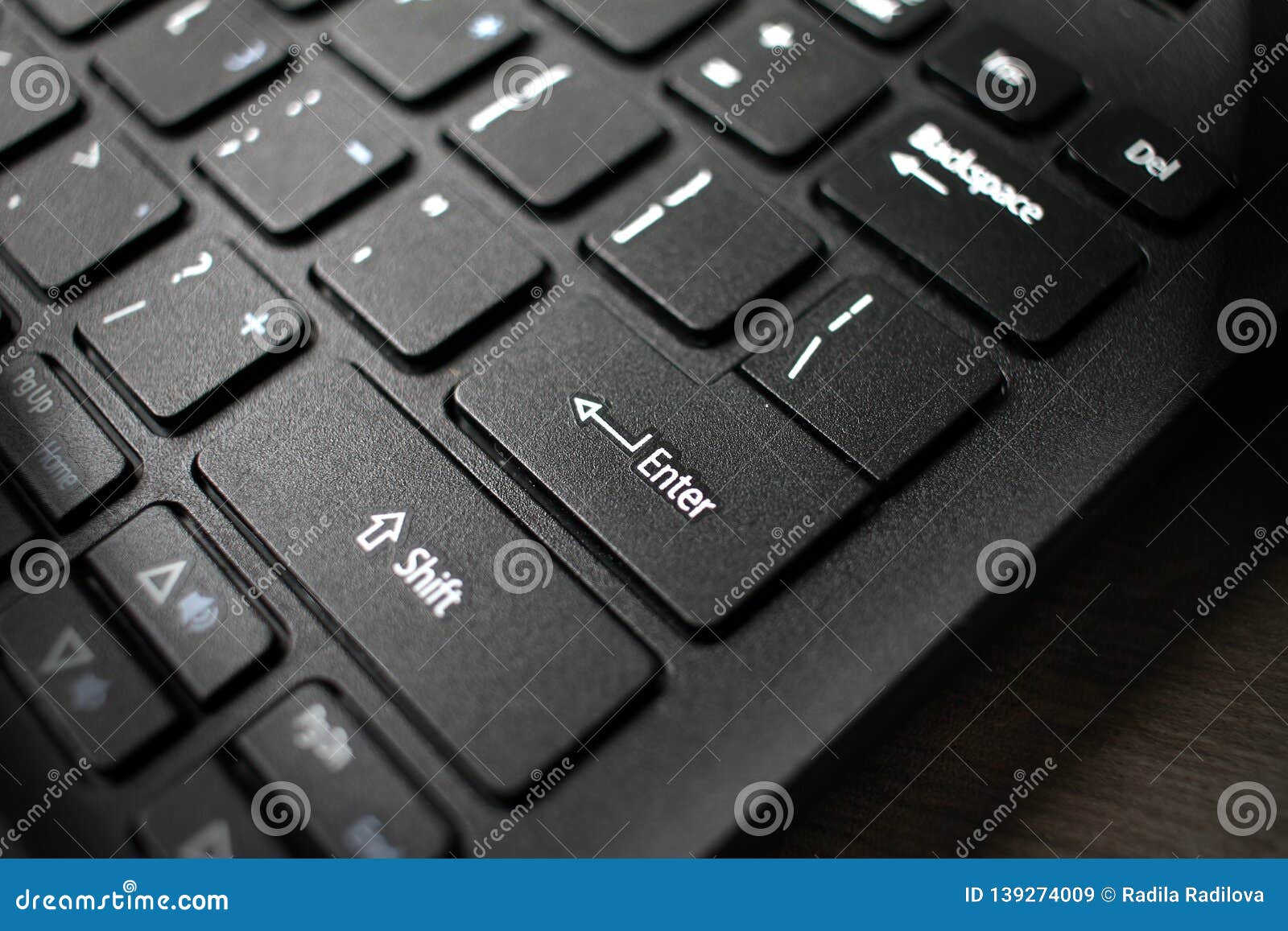 Enter Button on Laptop Keyboard. Enter Keyboard Key Button on a ...