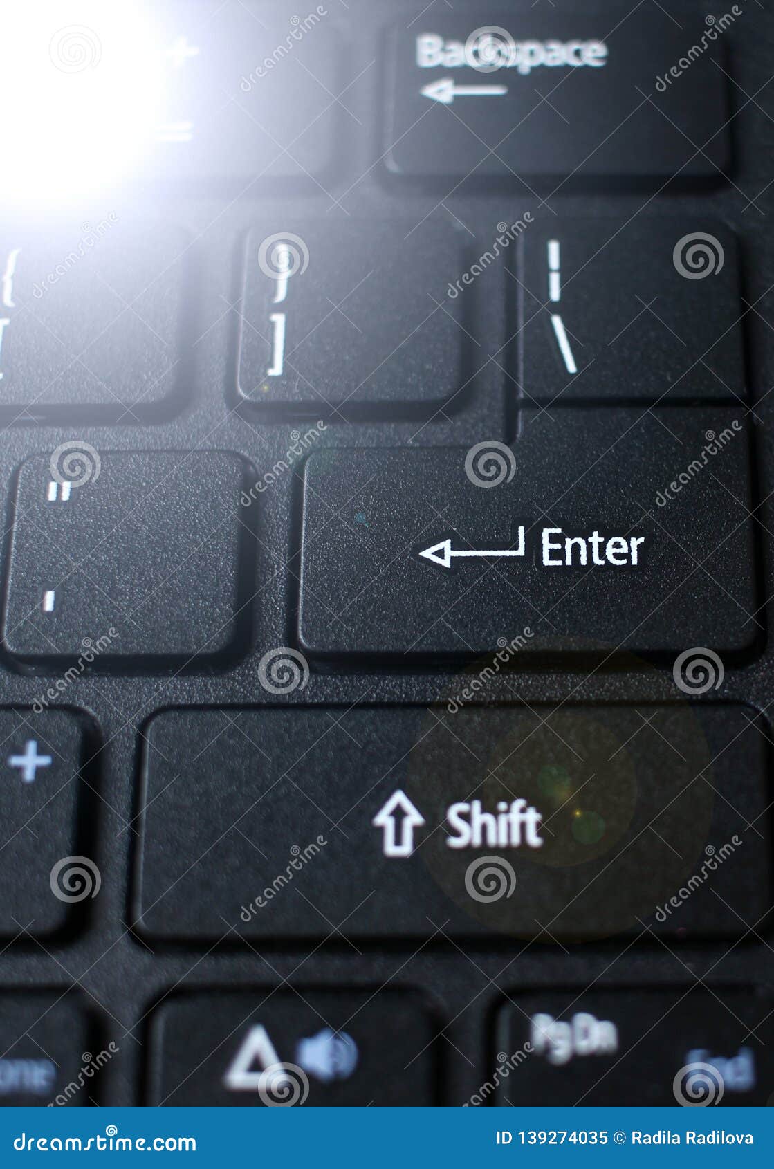 Enter Button on Laptop Keyboard. Enter Keyboard Key Button on a ...