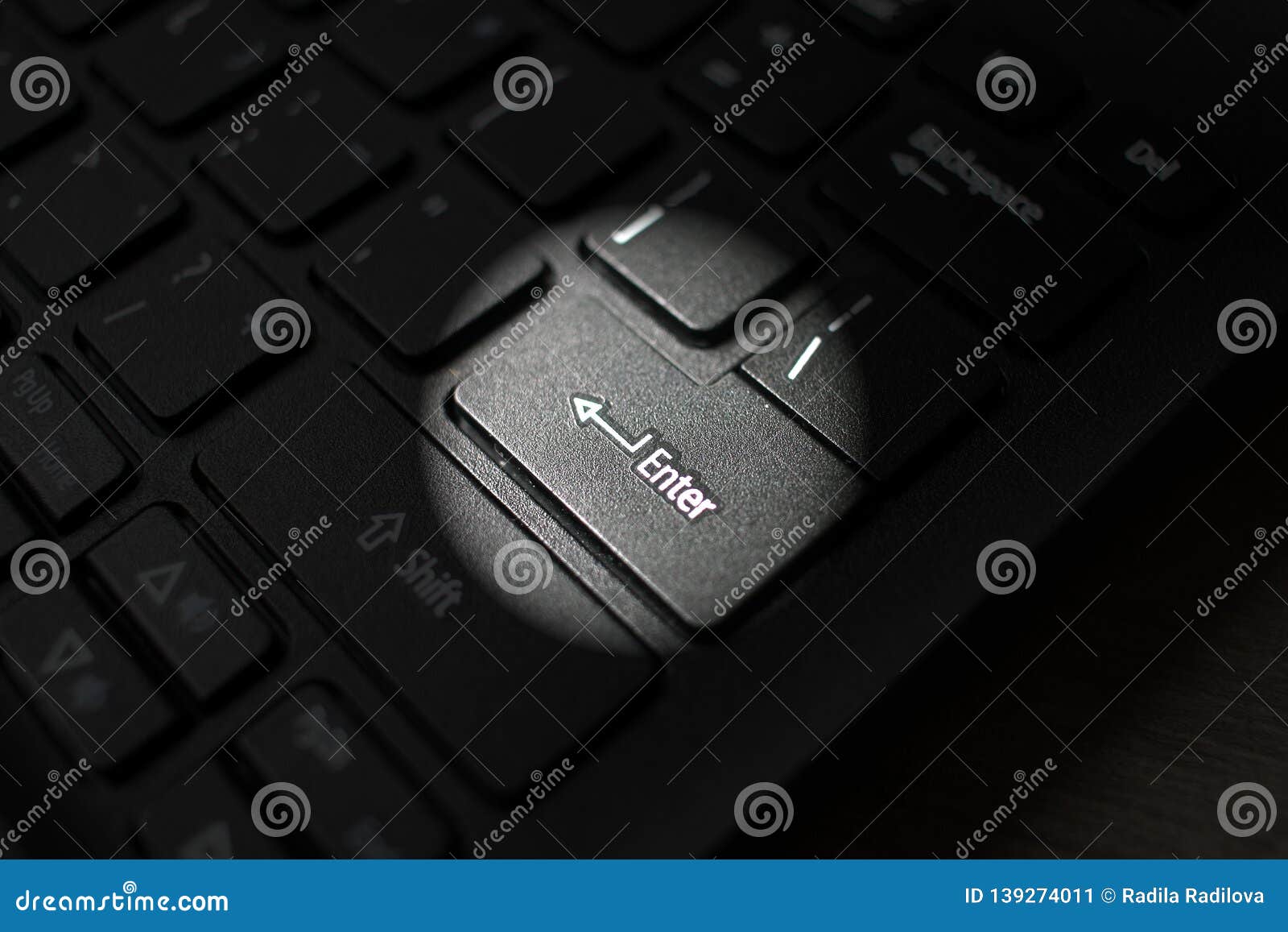 Enter Button on Laptop Keyboard. Enter Keyboard Key Button on a ...