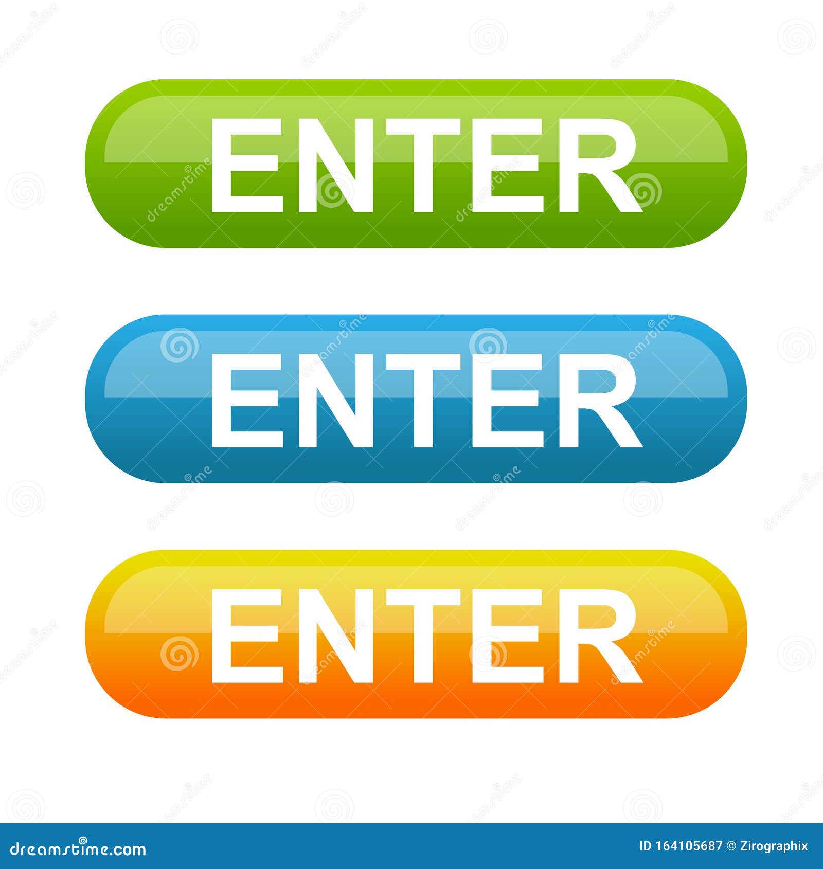 Enter Buttons in Vector Art Design Stock Illustration - Illustration of ...