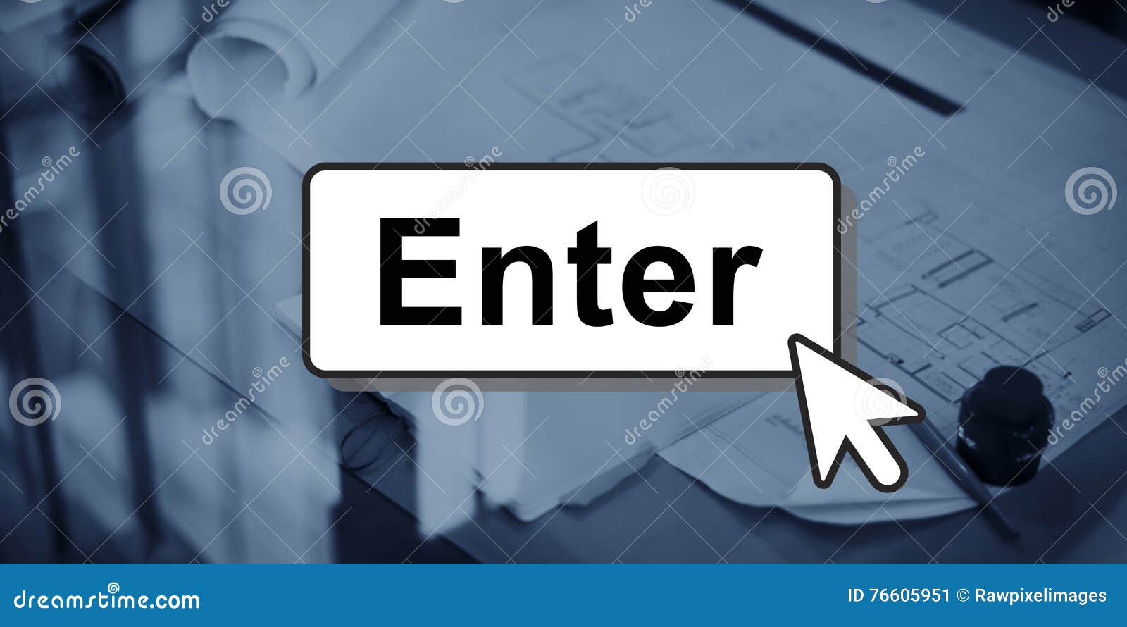 Enter Click Open Load Page Concept Stock Image - Image of project ...