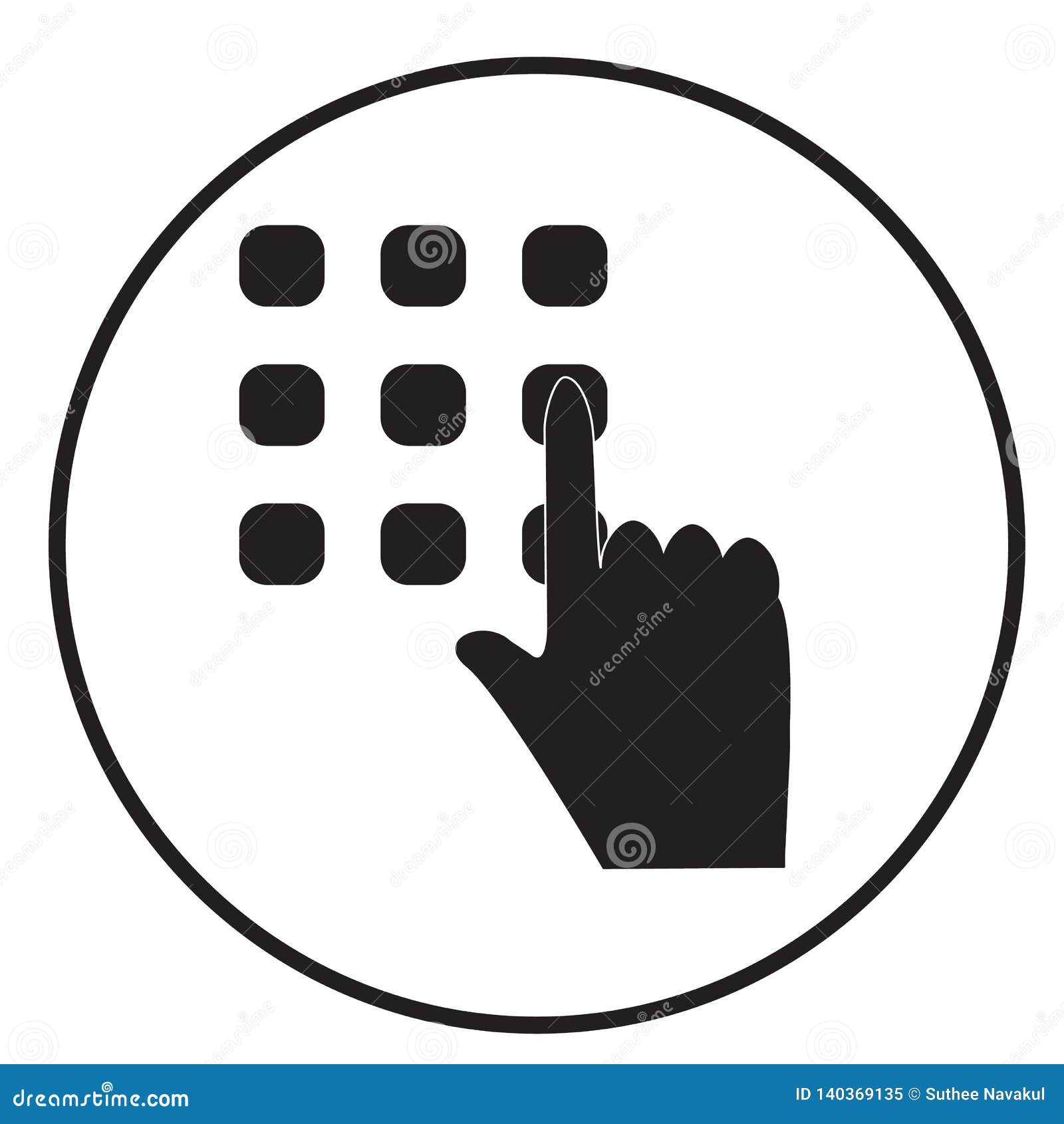 Enter Code Icon on White Background. Flat Style. Access Code Icon for ...