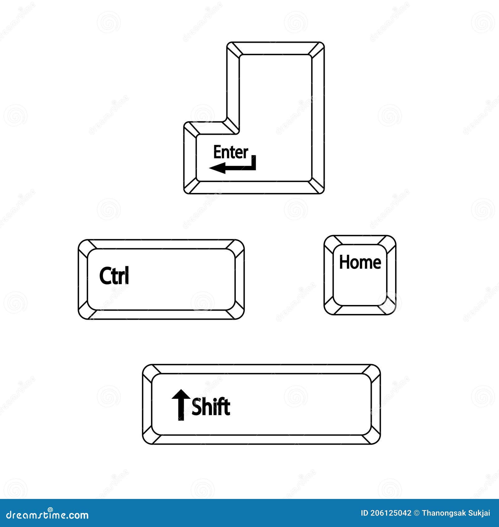 Enter, Control Ctrl, Home and Shift Computer Key Button. Outline ... Enter, Control Ctrl, Home and Shift Computer Key Button. Outline ...