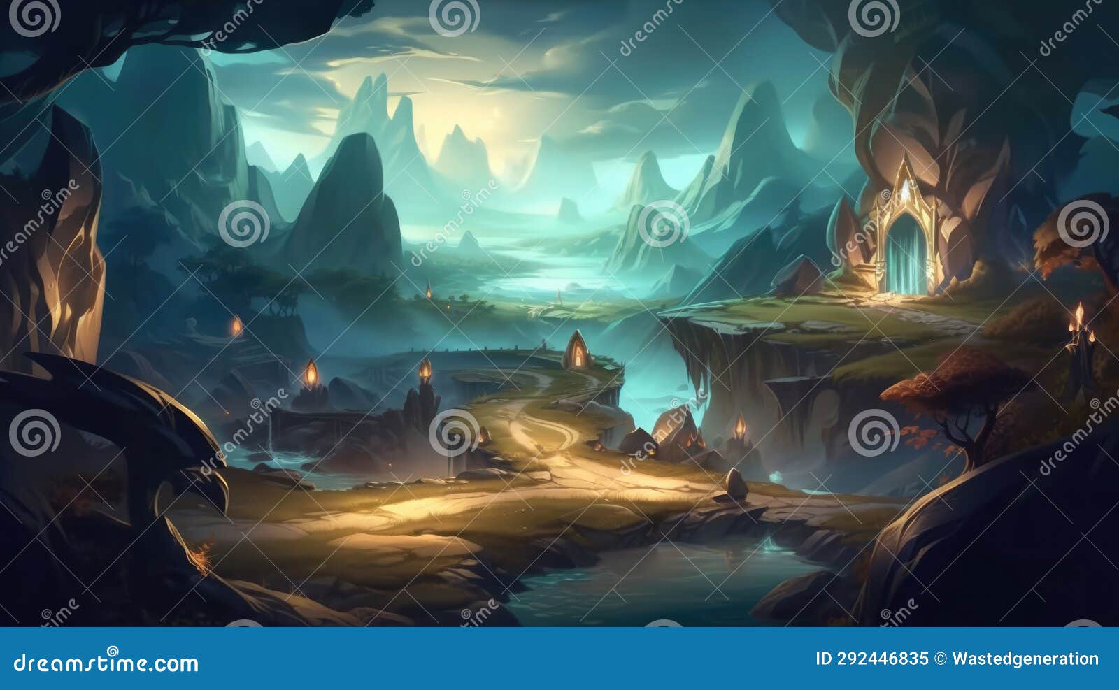 Immersive Computer Game Background Sets the Stage for Epic Adventures ...