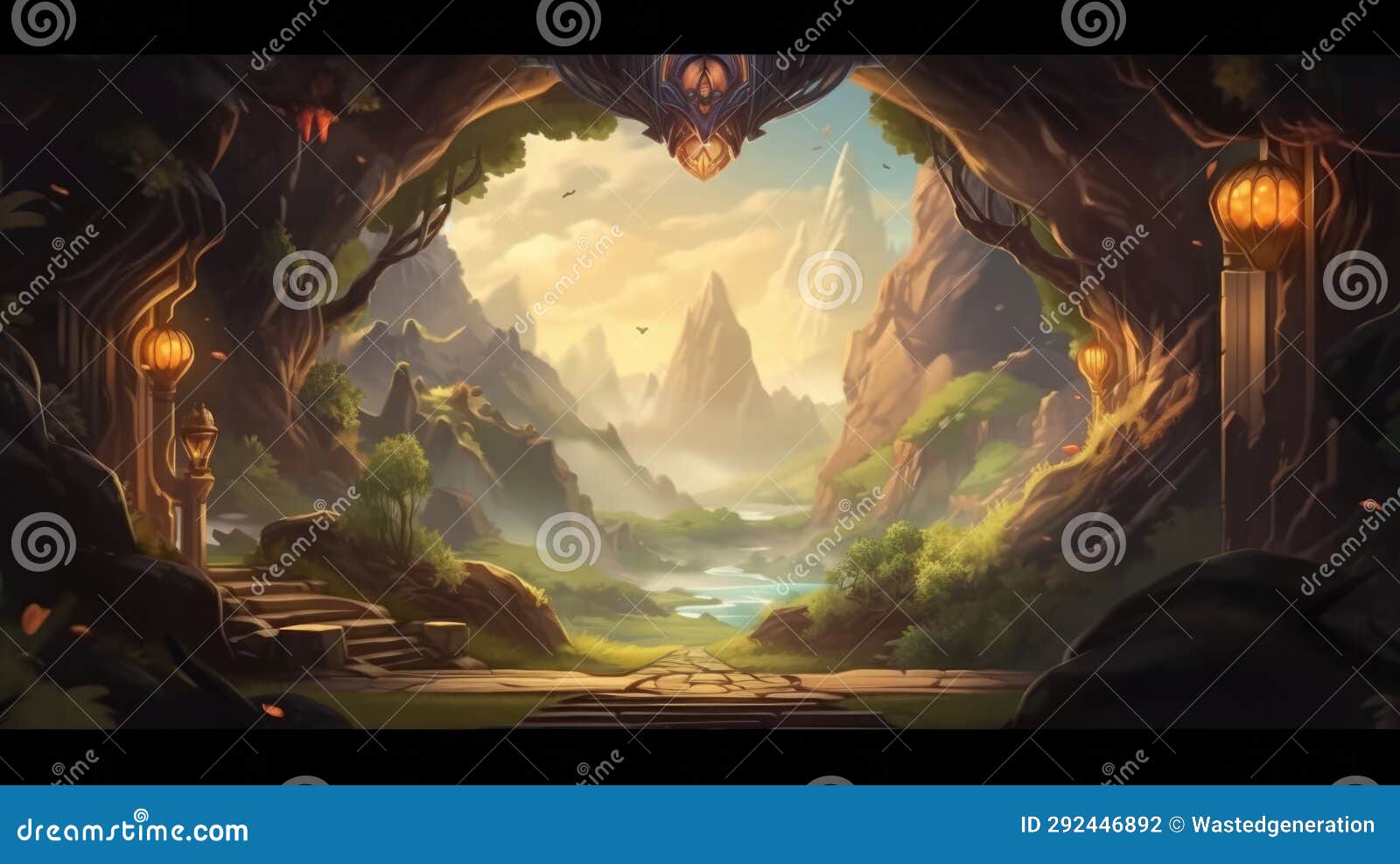 Immersive Computer Game Background Sets the Stage for Epic Adventures ...