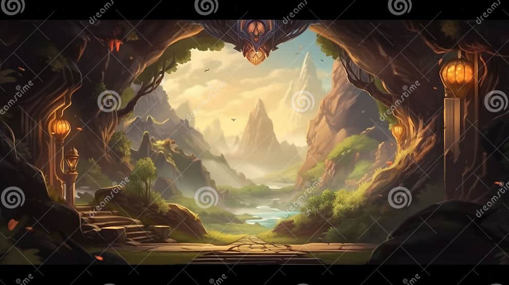 Immersive Computer Game Background Sets the Stage for Epic Adventures ...