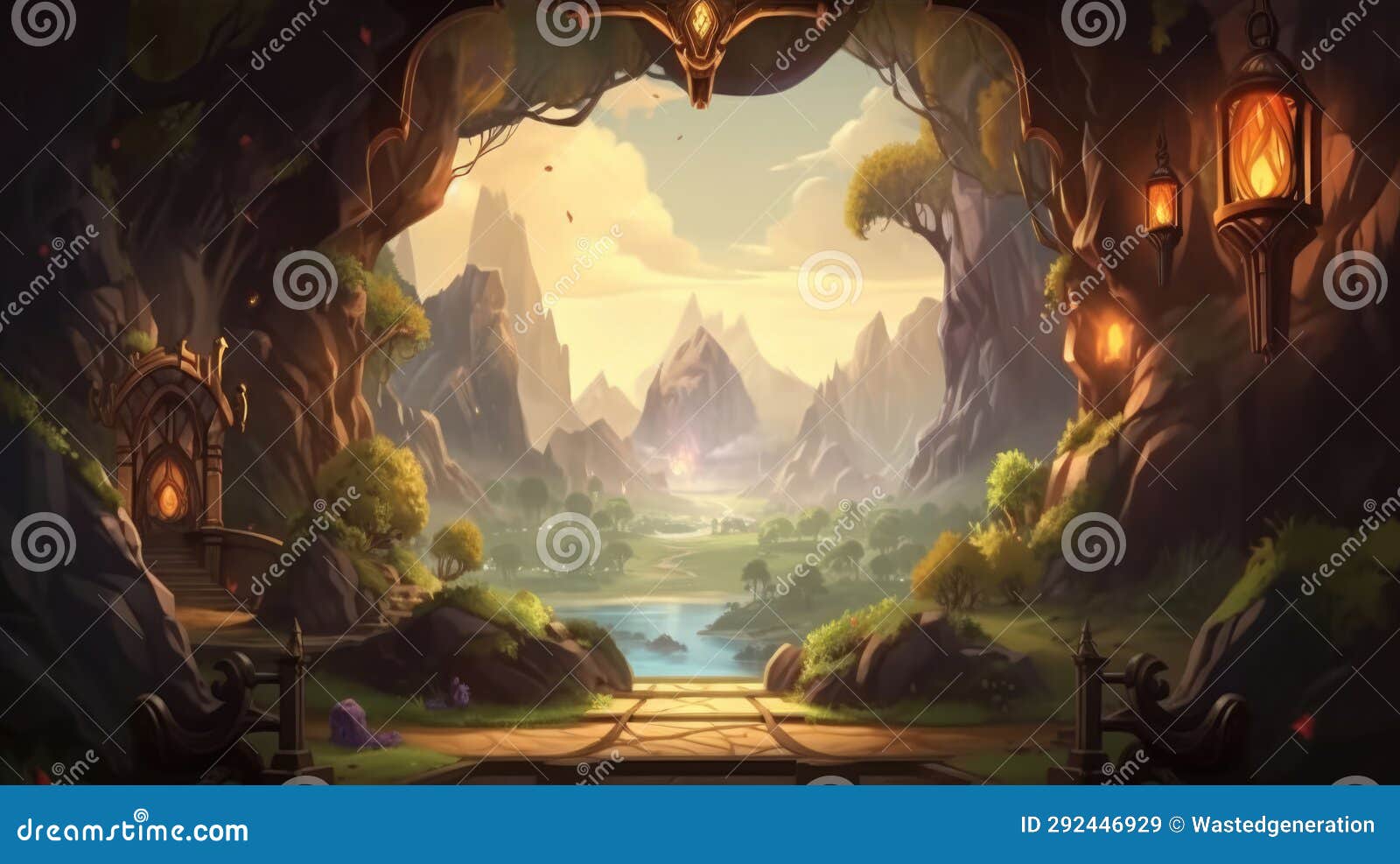 Immersive Computer Game Background Sets the Stage for Epic Adventures ...